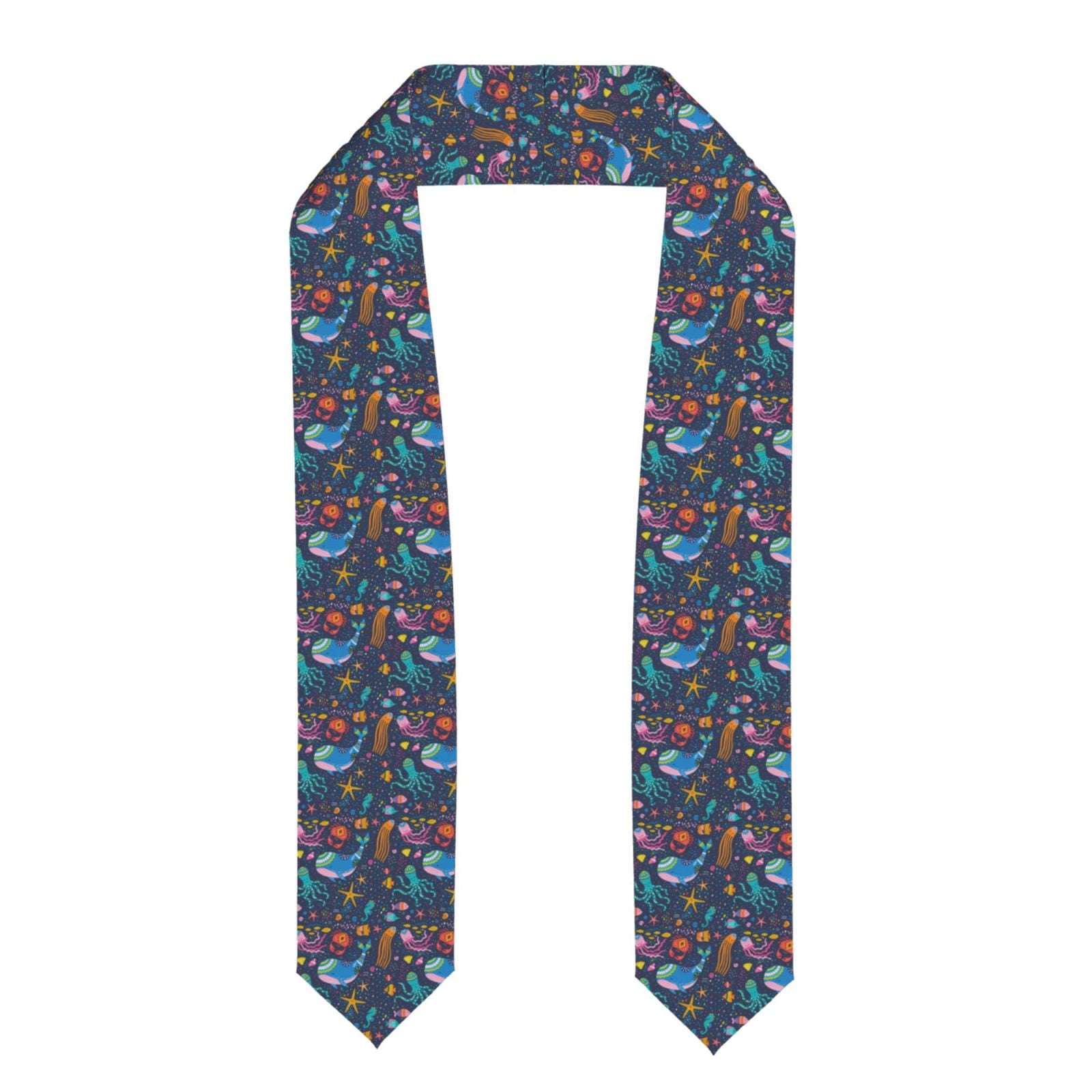 Fuzoiu Marine Inhabitants Print Graduation Sash,Graduation Stole,Unisex ...