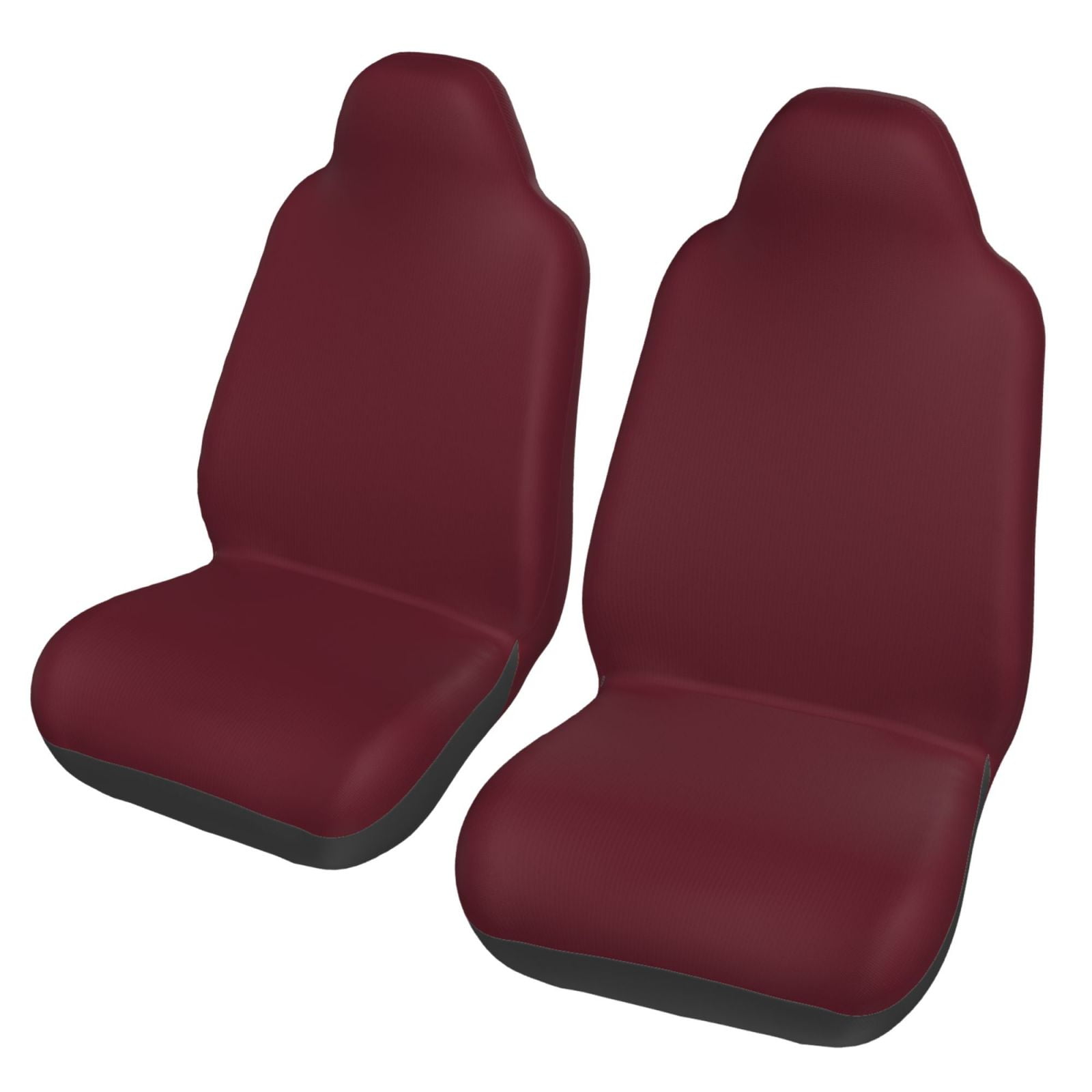 Fuzoiu Maroon Print Seat Covers Set, Car Seat Covers Front Seats, Car ...
