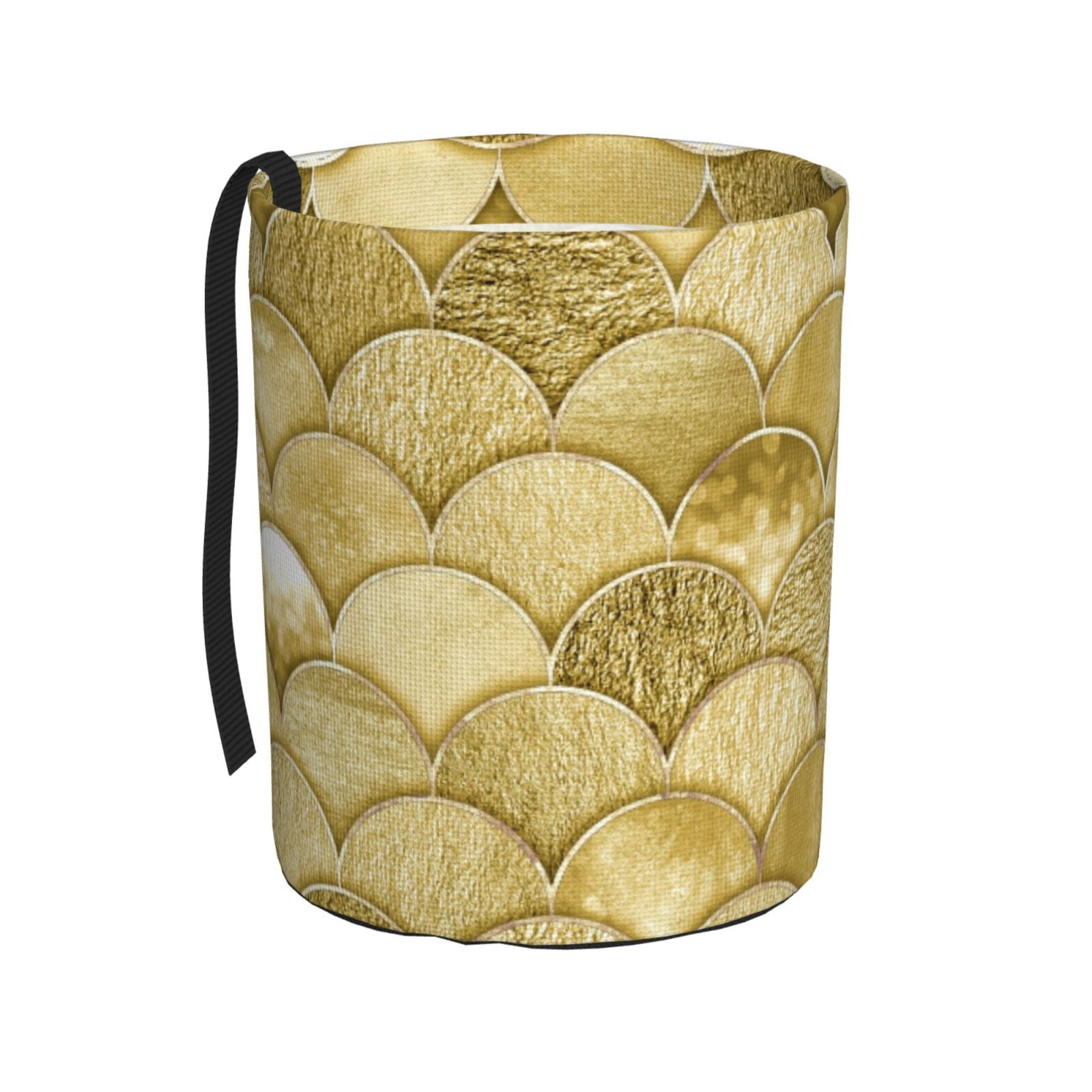 Fuzoiu Mermaid Fish Scale Print Car Trash Can,Leakproof Car Trash Can ...