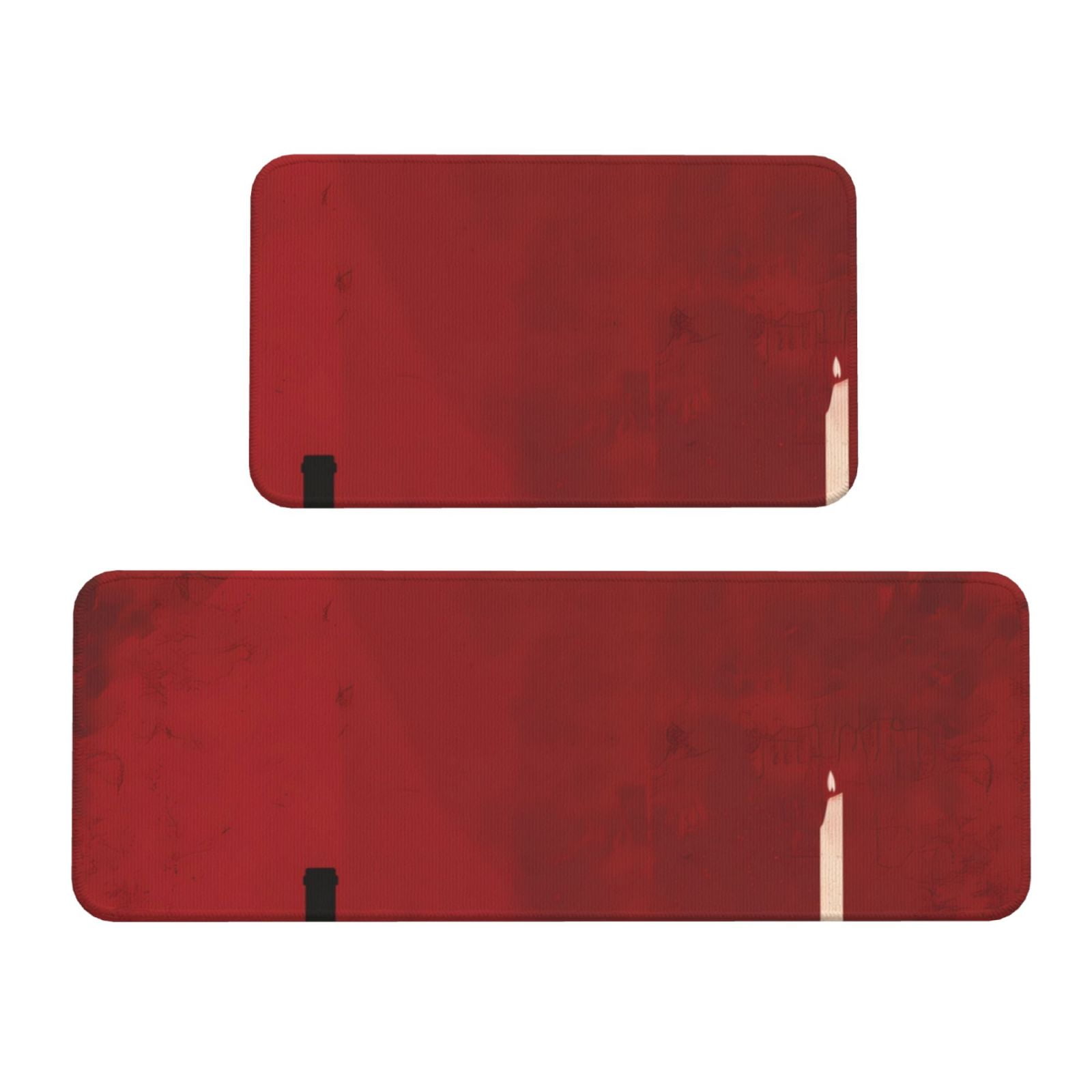 Fuzoiu Minimalist Romantic Dinner Print Kitchen Floor Mat 2 Sets ...
