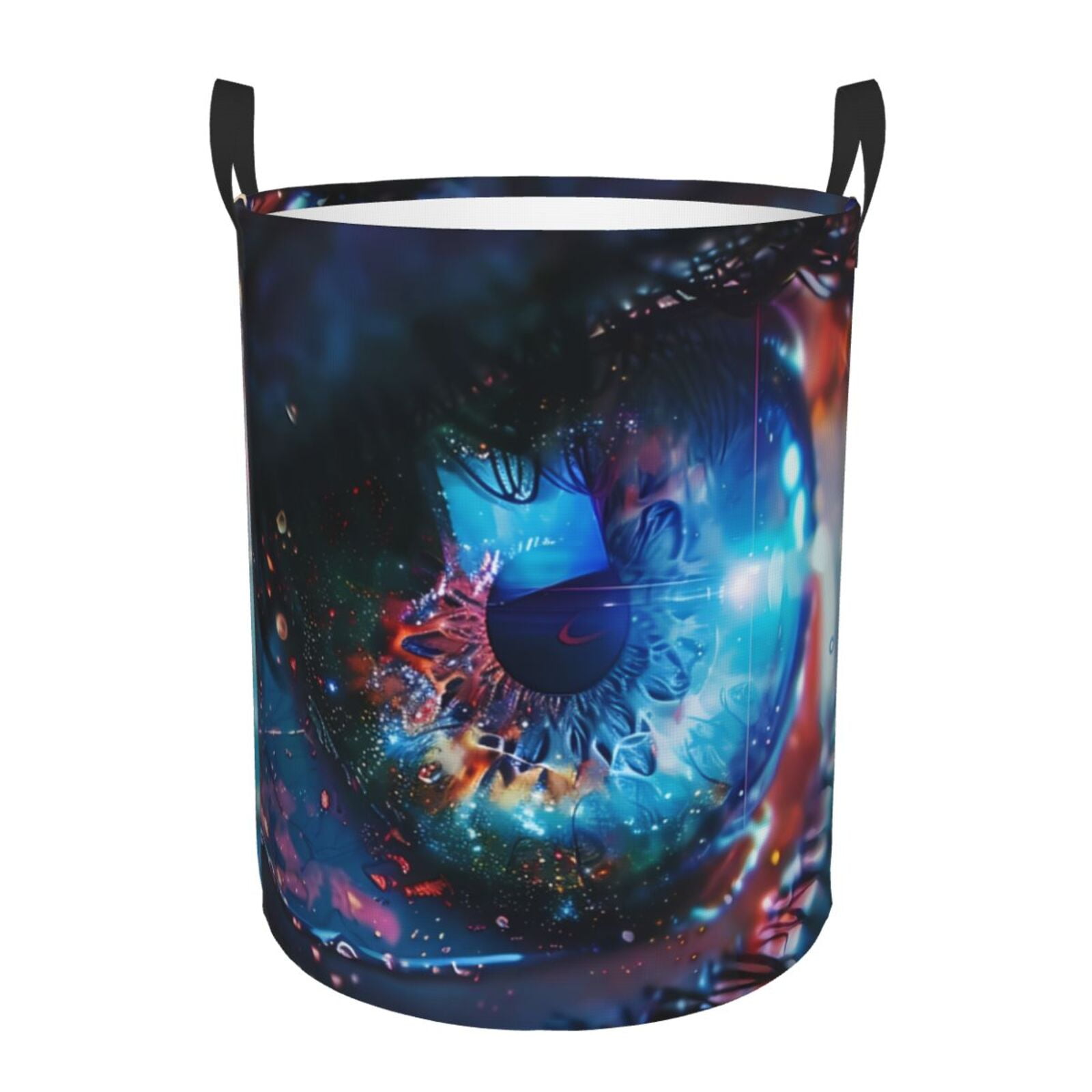 Fuzoiu Modern Colorful Eyes Print Circular Hamper,Laundry Basket with ...