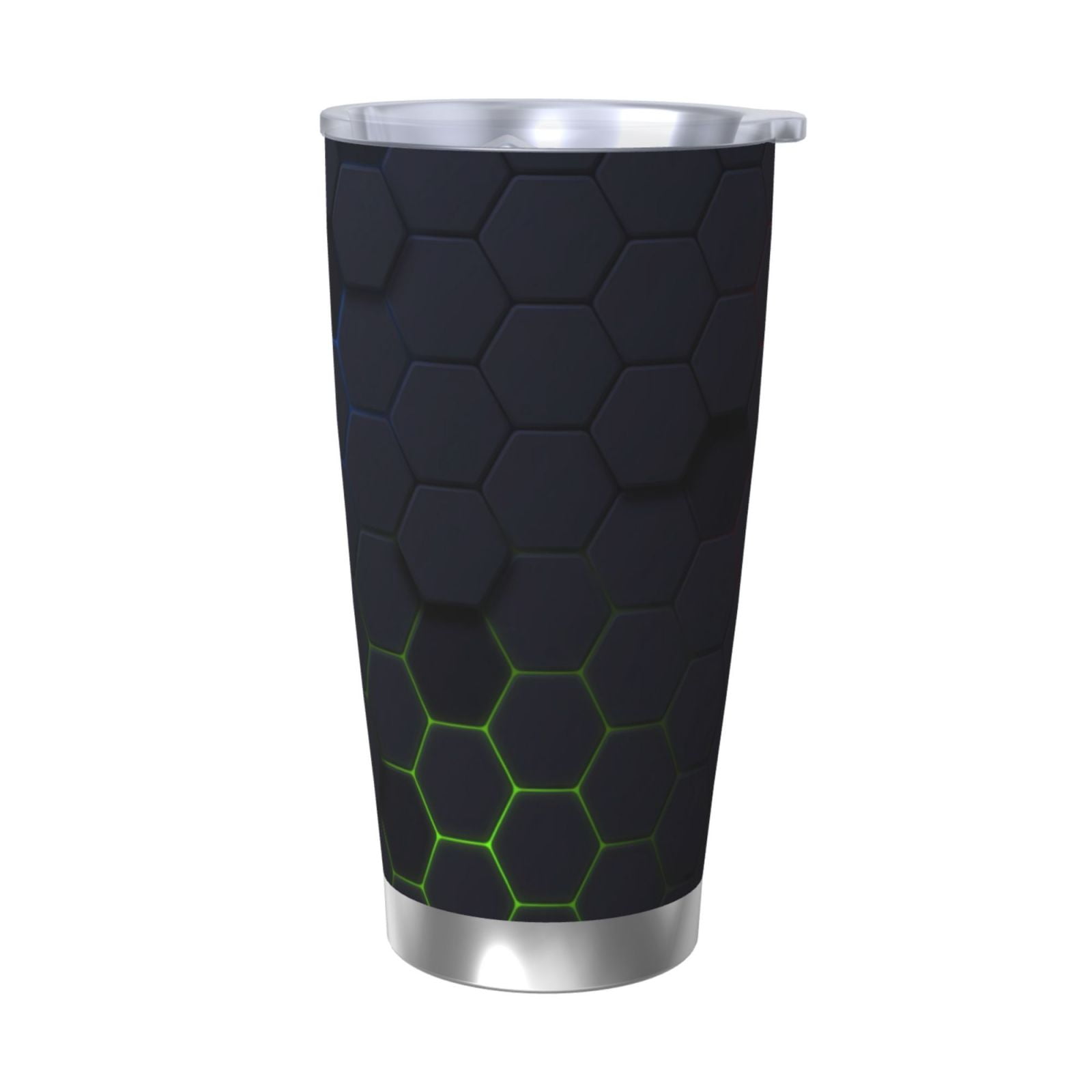 Fuzoiu Modern Hexagonal Neon Grid Print 20oz Tumbler, Stainless Steel ...