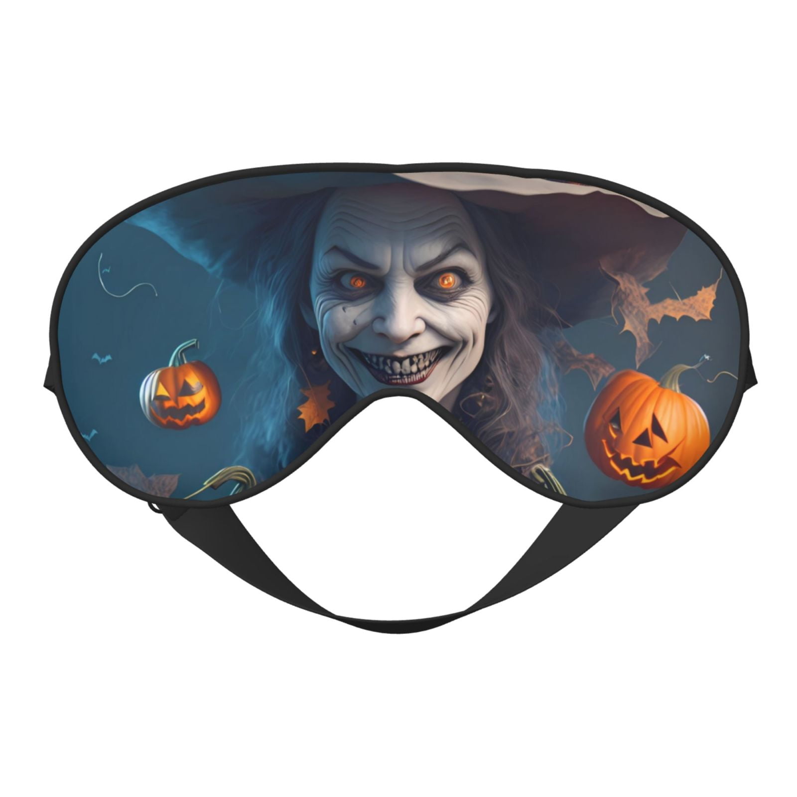 Fuzoiu Modern Style Pumpkin Witch Print Sleep Masks,Eye Masks with ...
