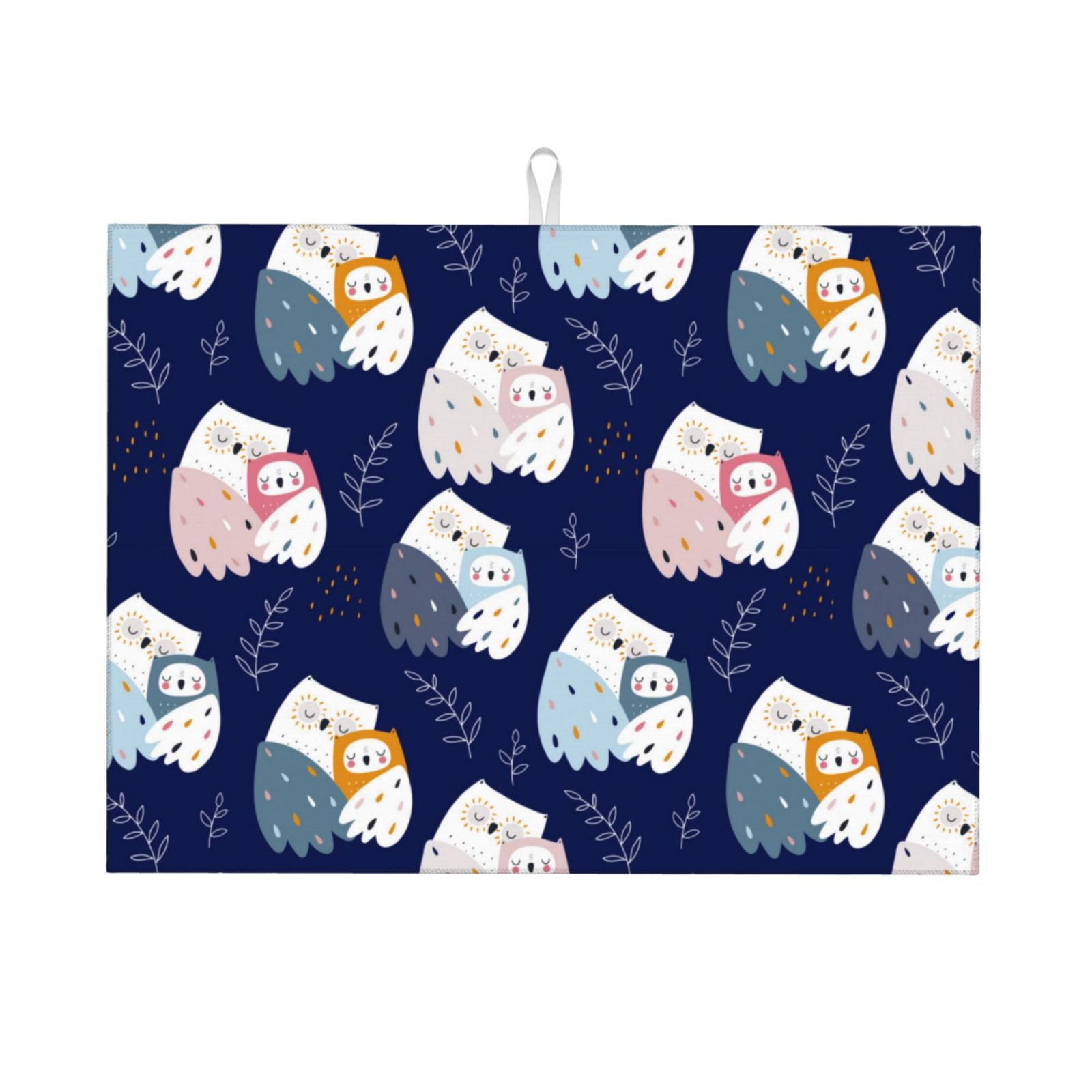 Fuzoiu Mom And Baby Owls Print Absorbent, Reversible Microfiber Dish ...