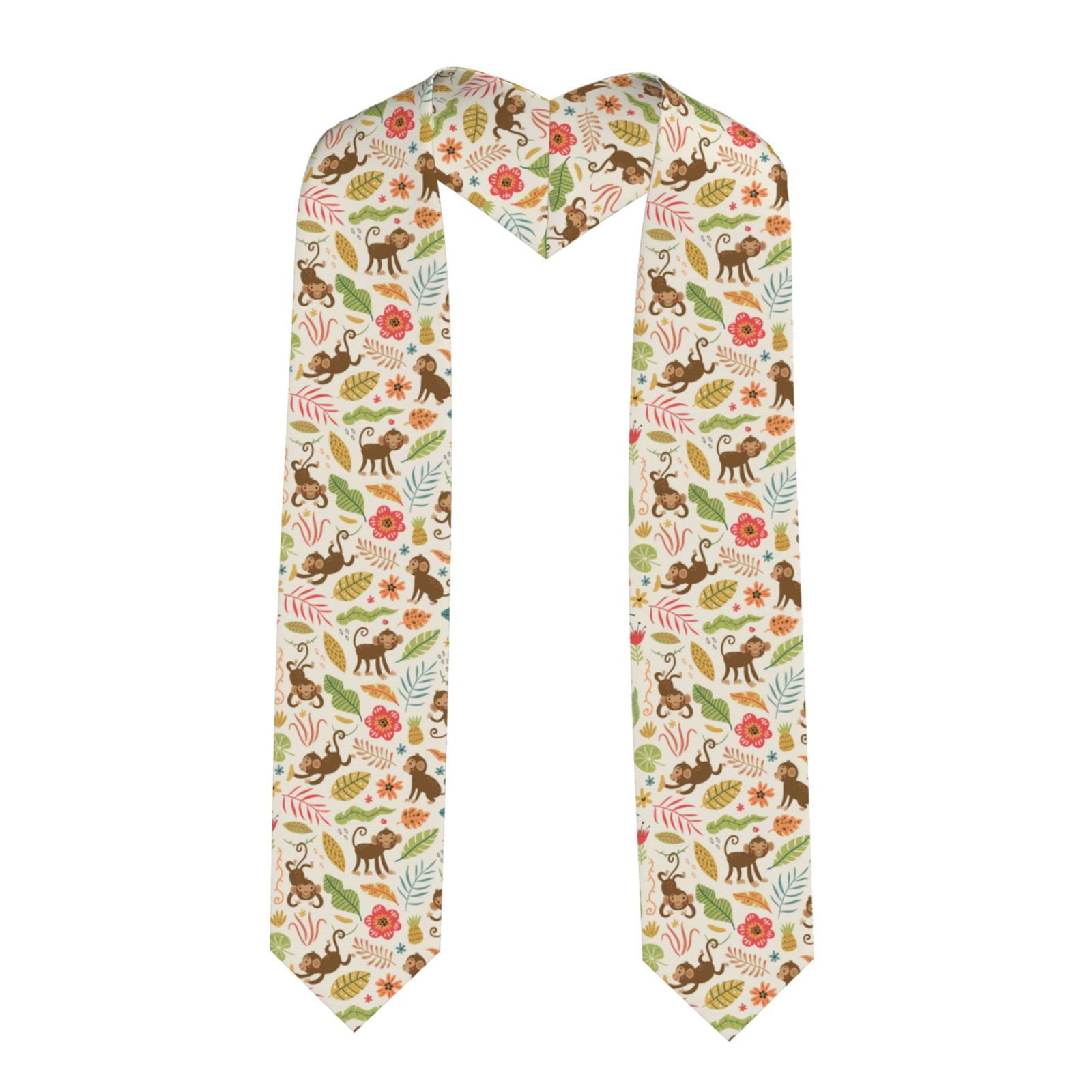 Fuzoiu Monkeys in the Jungle Print Graduation Sash,Graduation Stole ...