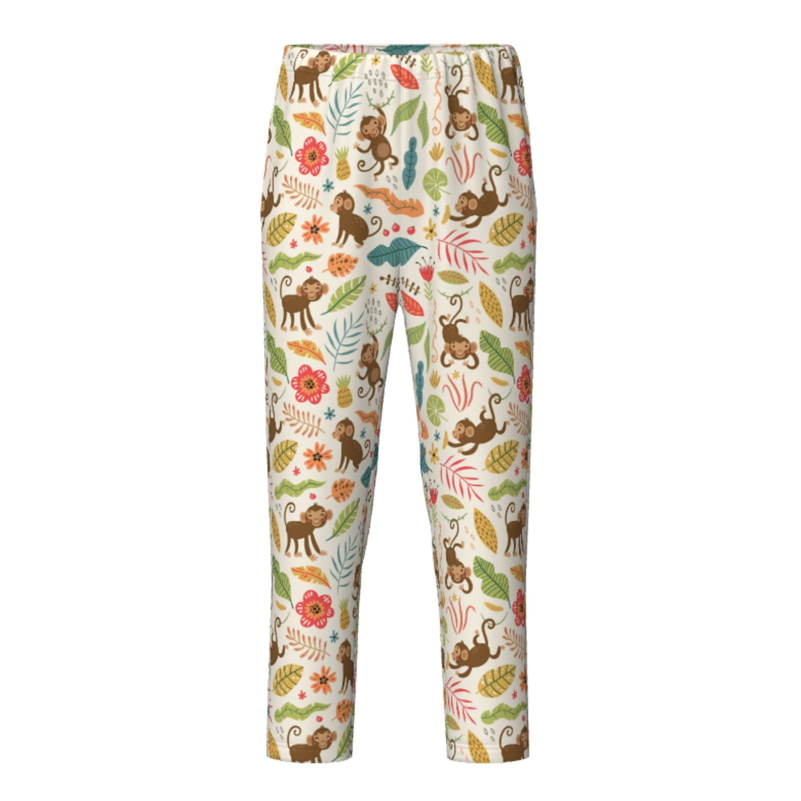 Fuzoiu Monkeys in the Jungle Print Teenagers' Pajama Pants,Lounge Pants ...