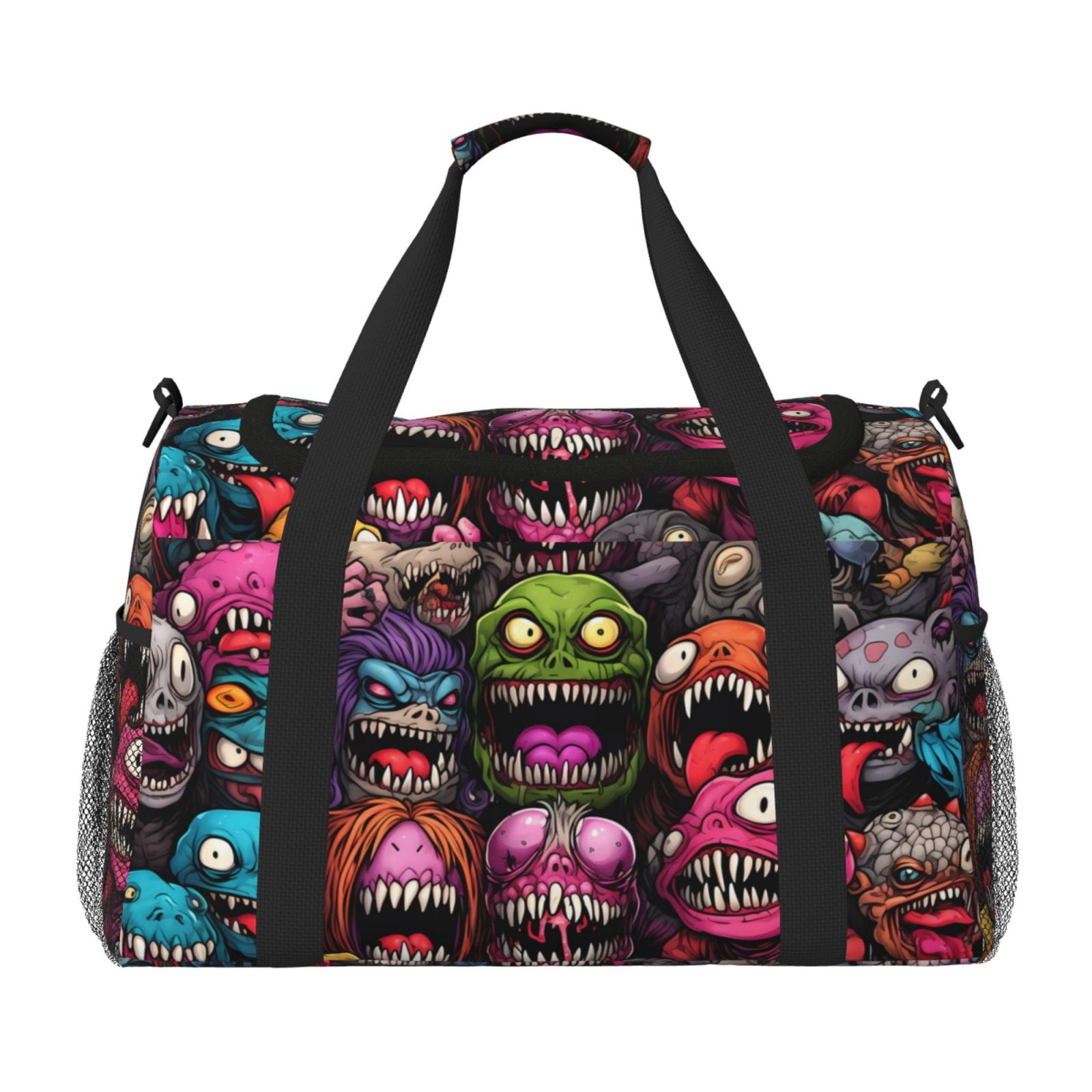 Fuzoiu Monstrous Cartoon Characters Print Travel Duffle Bag,Carry On ...