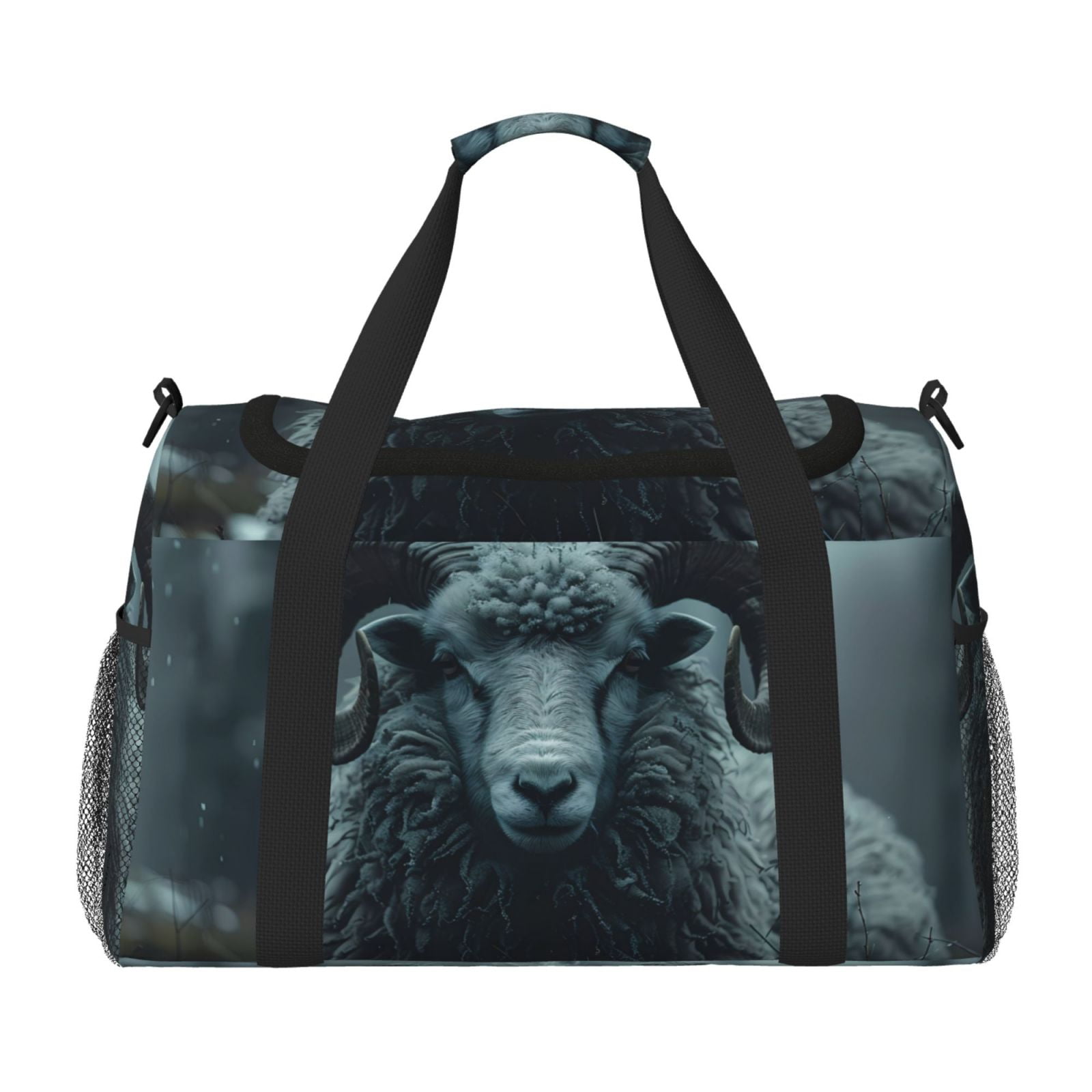 Fuzoiu Moody Ram Portrait Print Travel Duffle Bag,Carry On Tote Bags ...