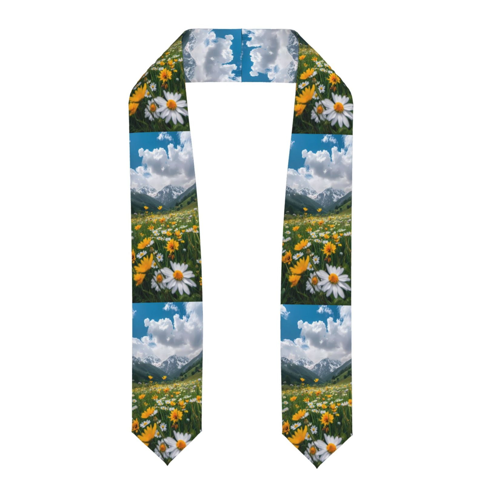 Fuzoiu Mountain Daisy Meadow Print Graduation Sash,Graduation Stole ...