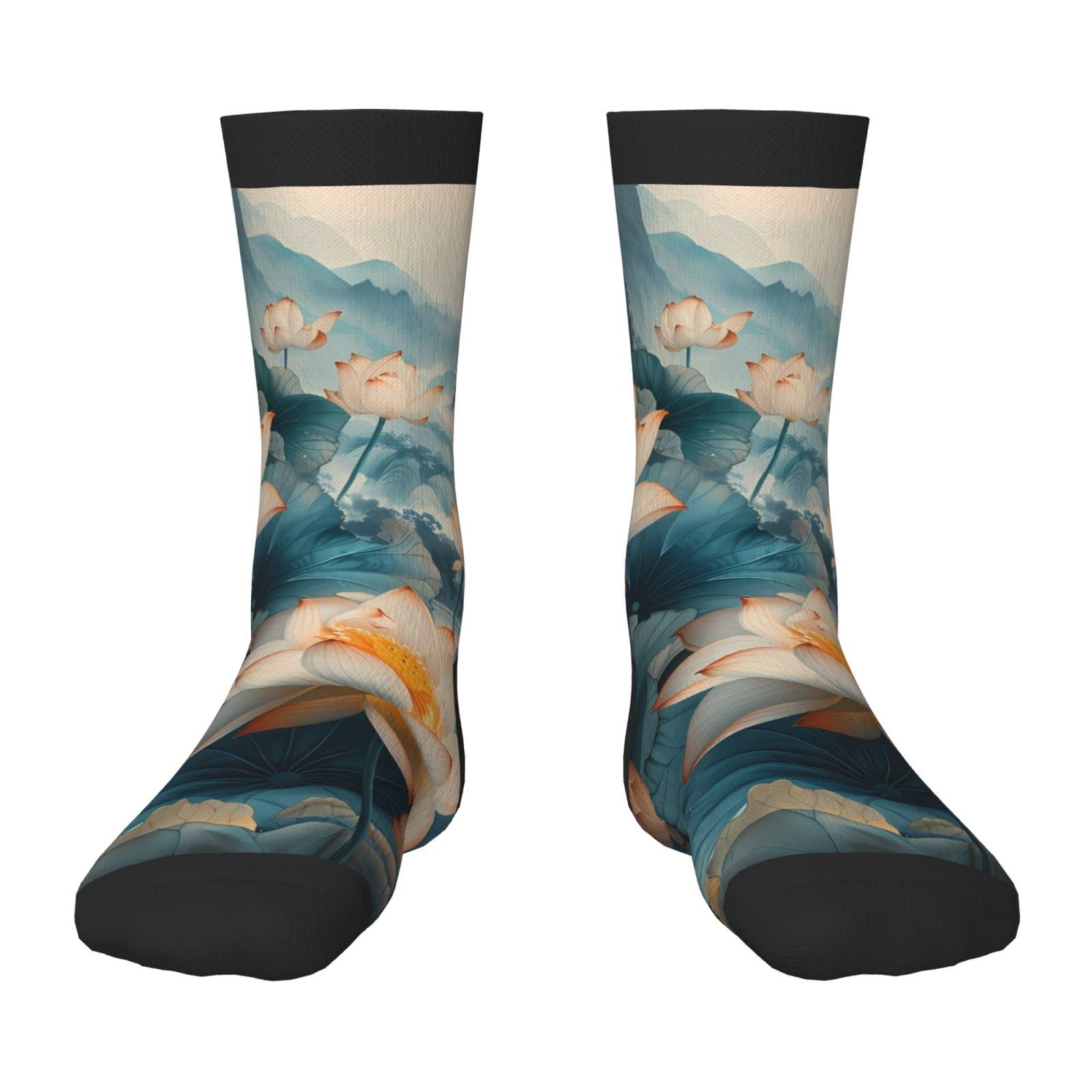 Fuzoiu Mountain Lotus Serenity Print Kids Socks For Boys Girls,Grip ...
