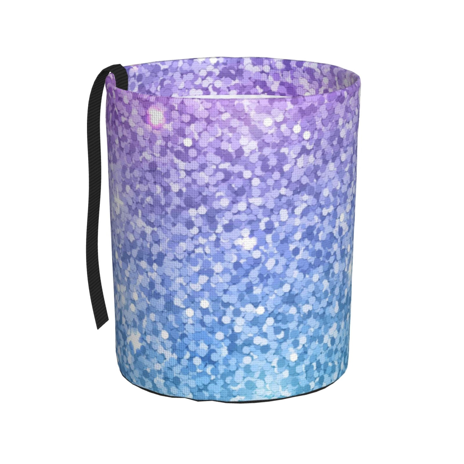 Fuzoiu Multicolor Glitter Print Car Trash Can,Leakproof Car Trash Can ...
