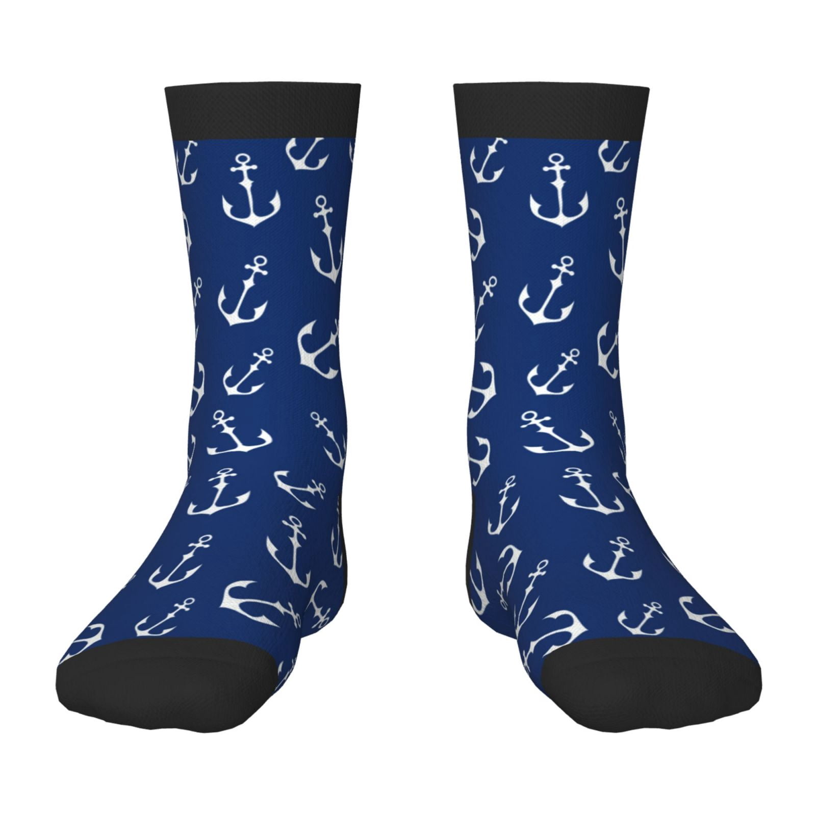 Fuzoiu Nautical Anchors Print Kids Socks For Boys Girls,Grip Crew Socks ...