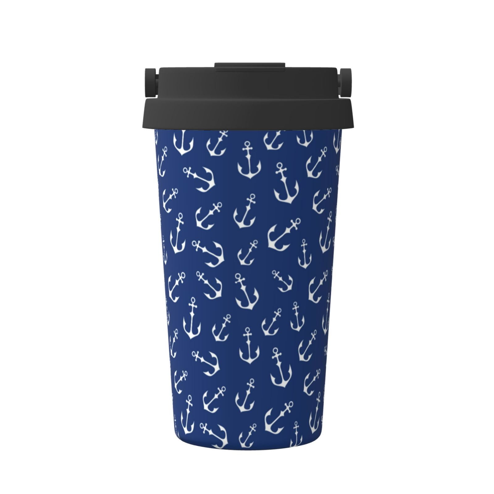Fuzoiu Nautical Anchors Print Stainless Steel Travel Mug,Vacuum ...