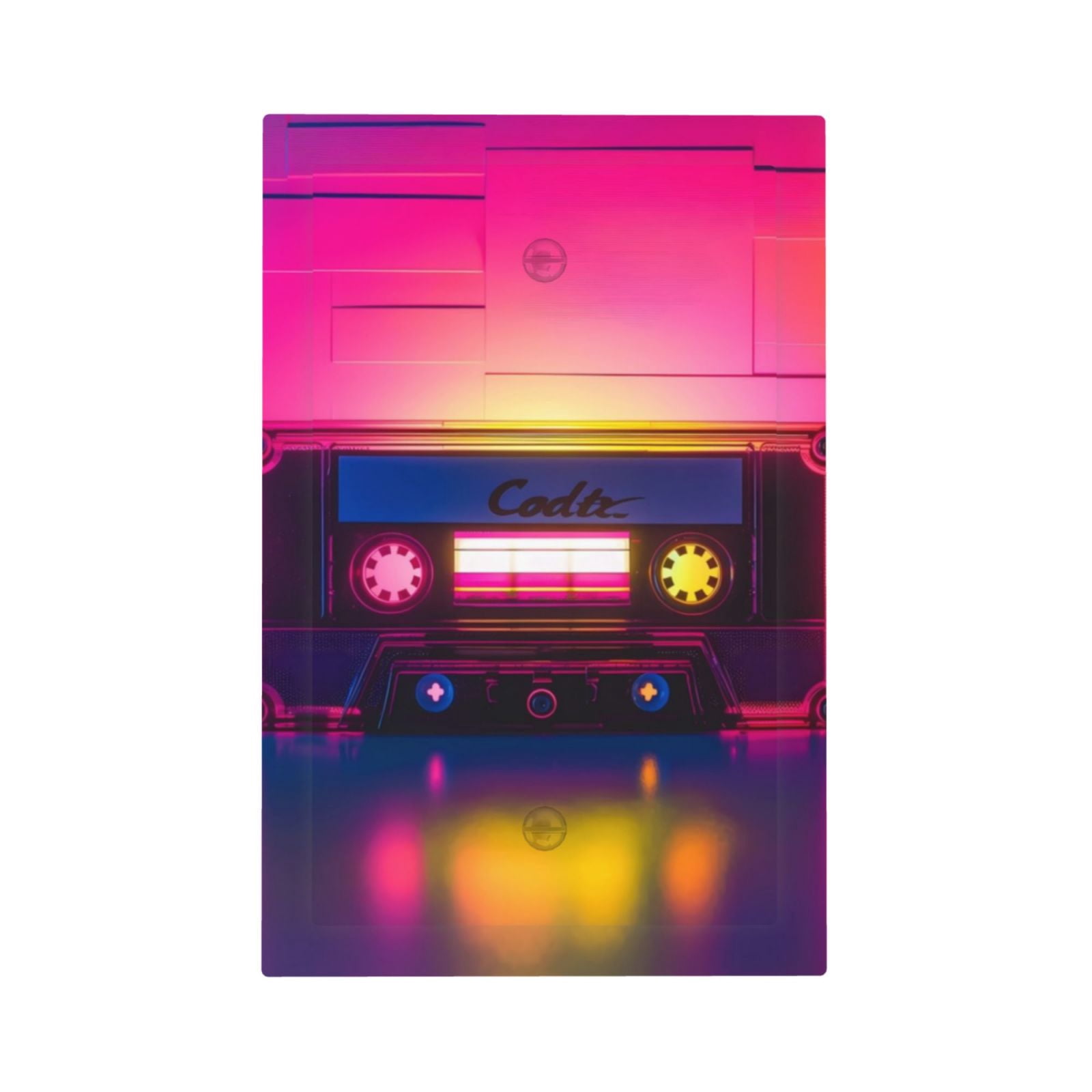 Fuzoiu Neon Cassette Tape Print Single Duplex Outlet Cover Plate, Light ...