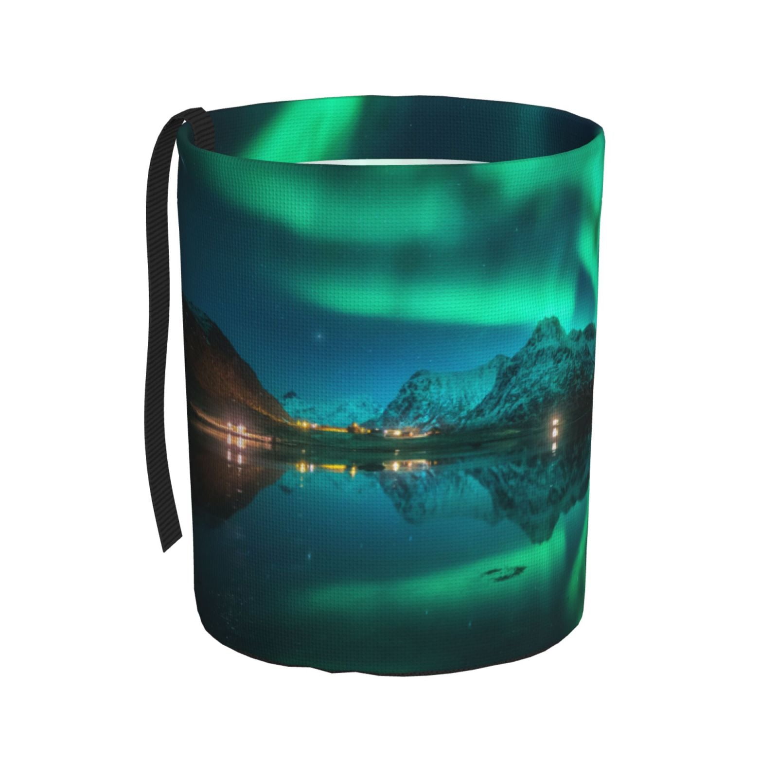 Fuzoiu Northern Lights Print Car Trash Can,Leakproof Car Trash Can ...