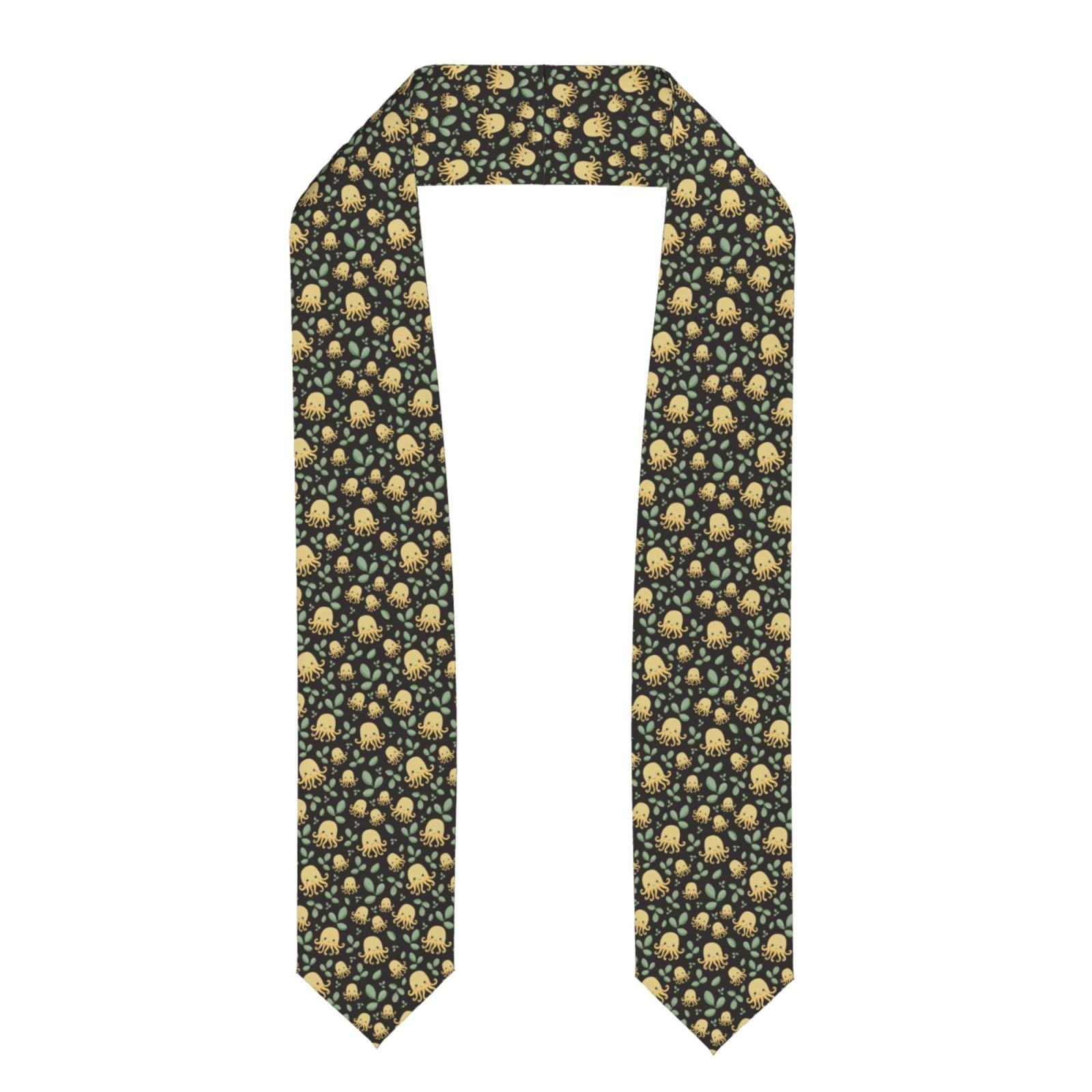 Fuzoiu Octopuses And Leaves Print Graduation Sash,Graduation Stole ...