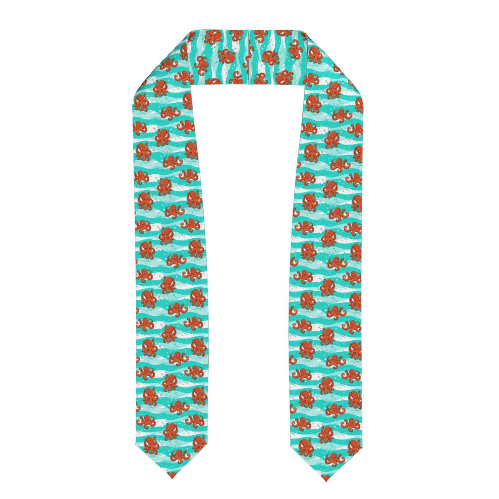 Fuzoiu Octopuses Print Graduation Sash,Graduation Stole,Unisex Adult ...