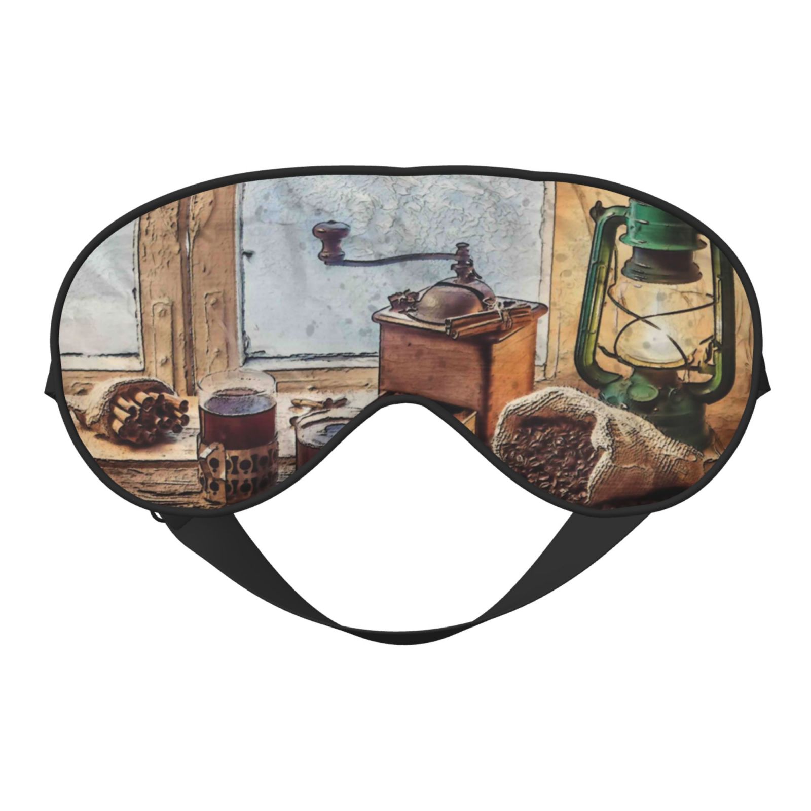 Fuzoiu Oil Lamp Coffee Beans Print Sleep Masks,Eye Masks with ...