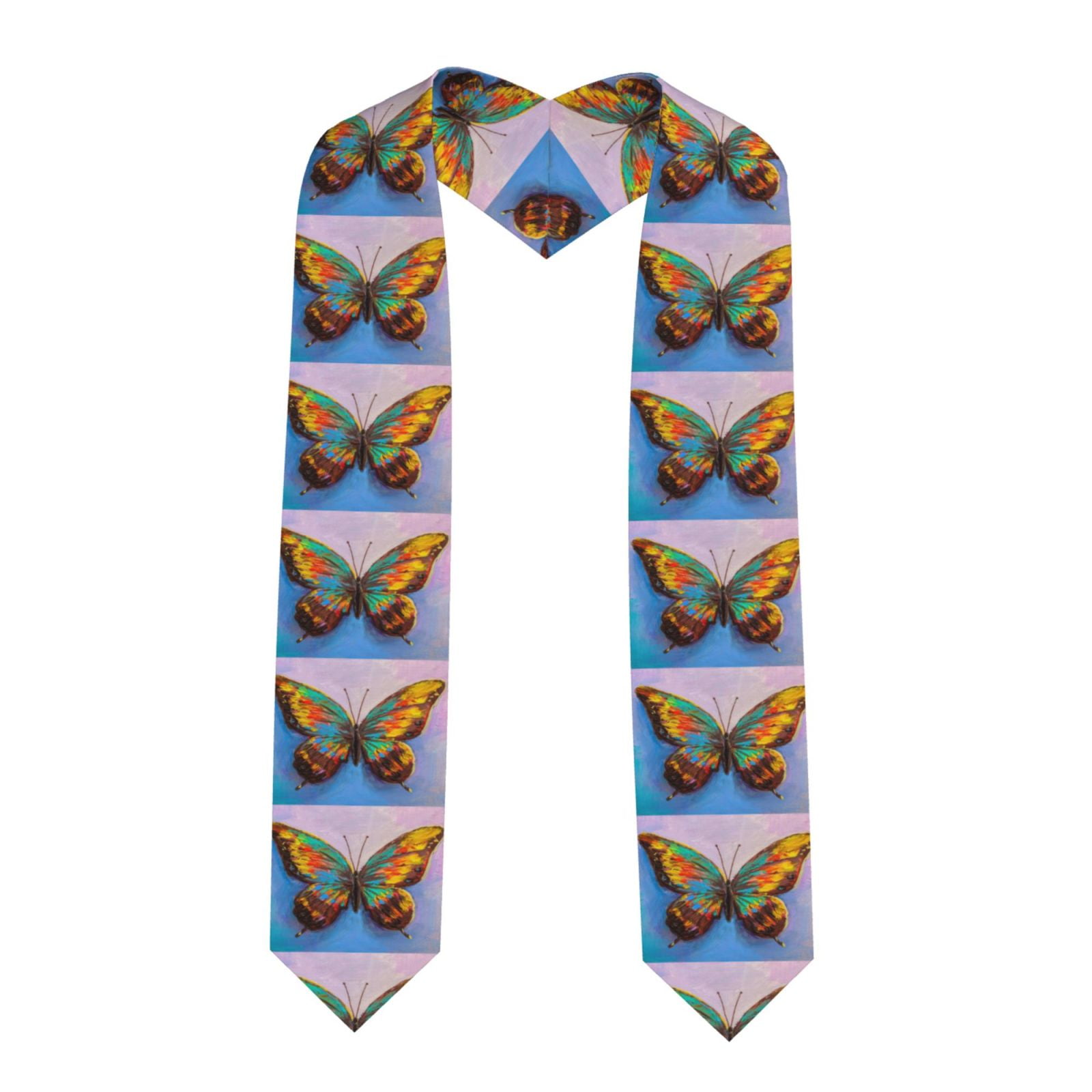 Fuzoiu Oil Painting Beautiful Butterfly Print Graduation Sash ...