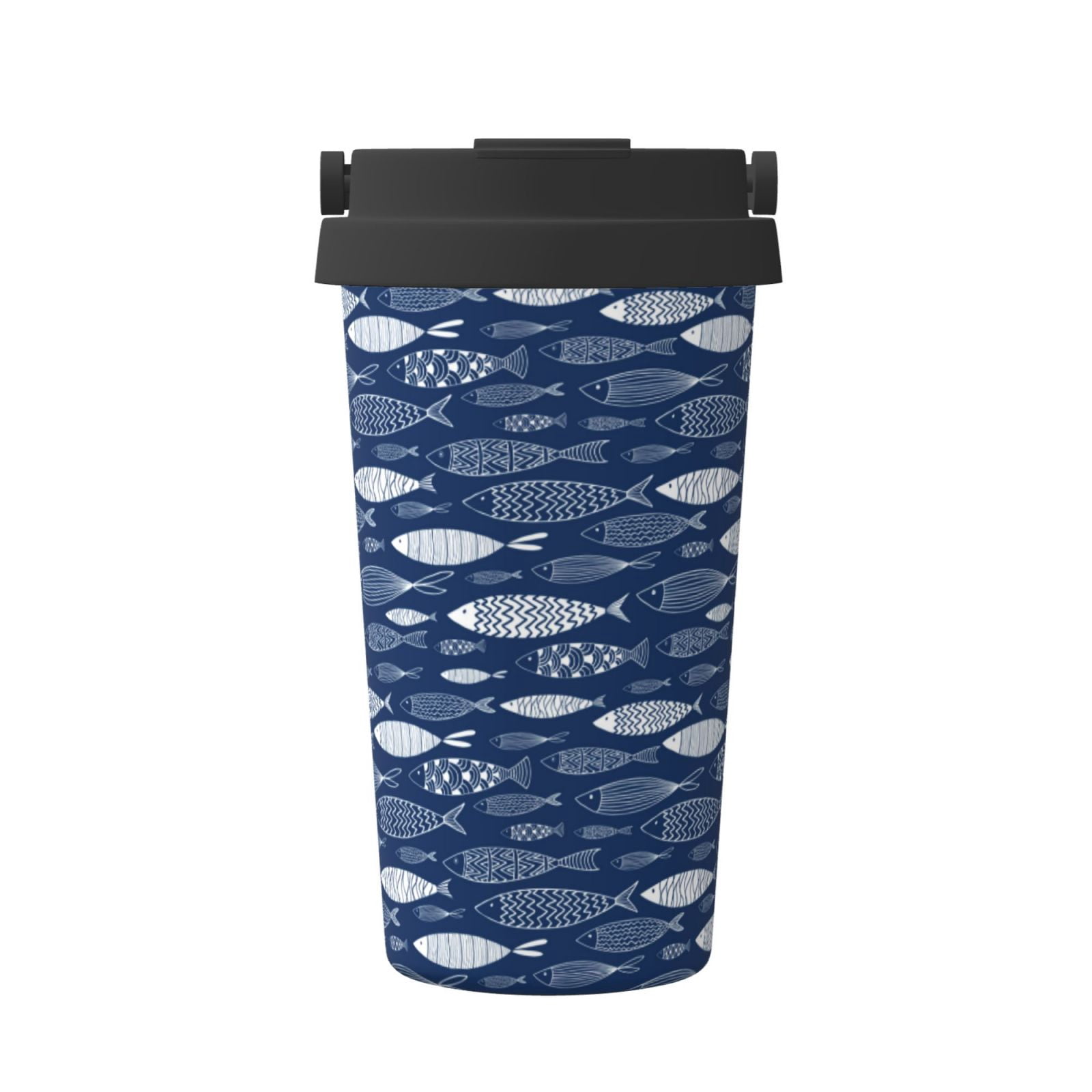 Fuzoiu Ornamental Fish Print Stainless Steel Travel Mug,Vacuum ...