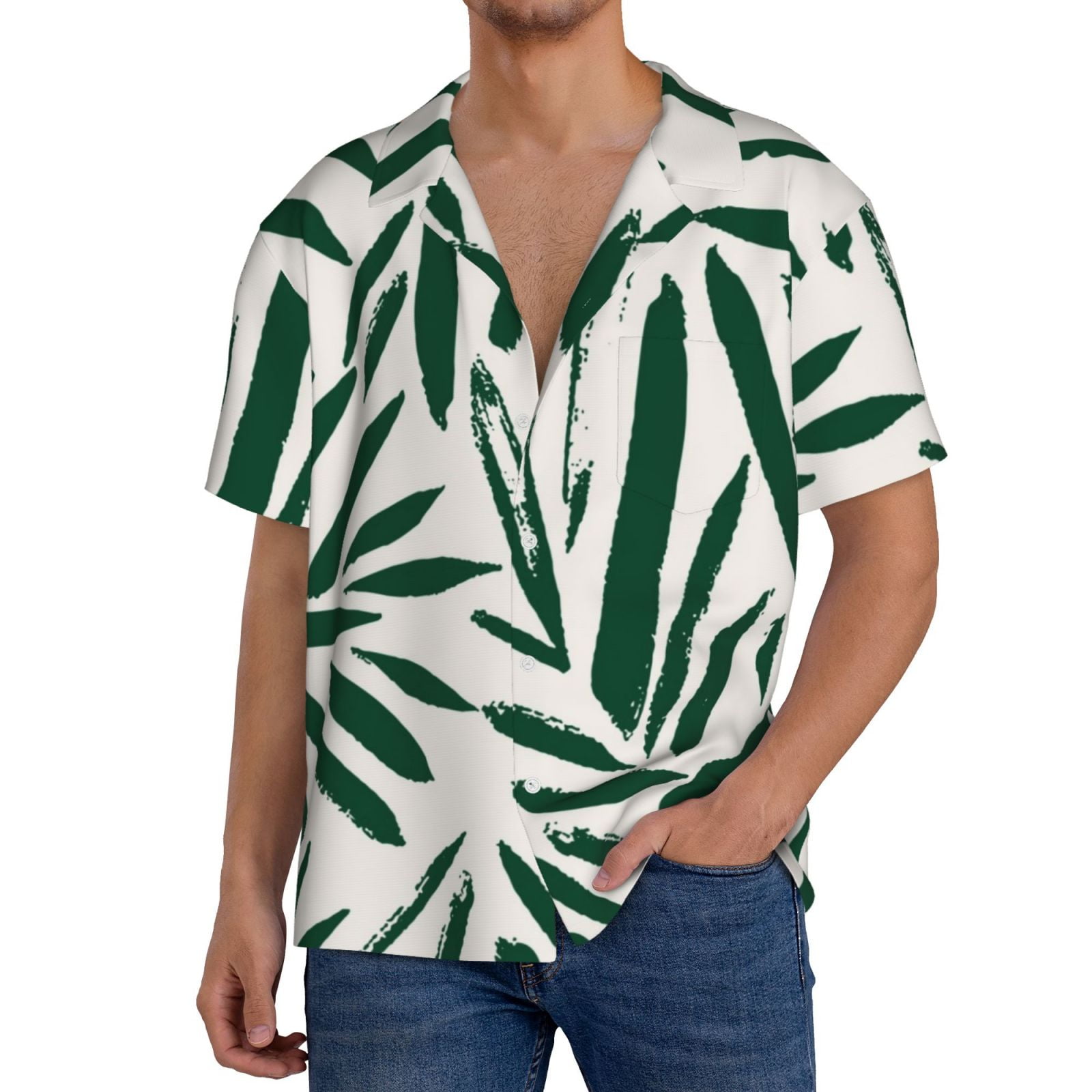 Fuzoiu Palm Branch With Leaves Print Men's Casual Short,Men's Short ...