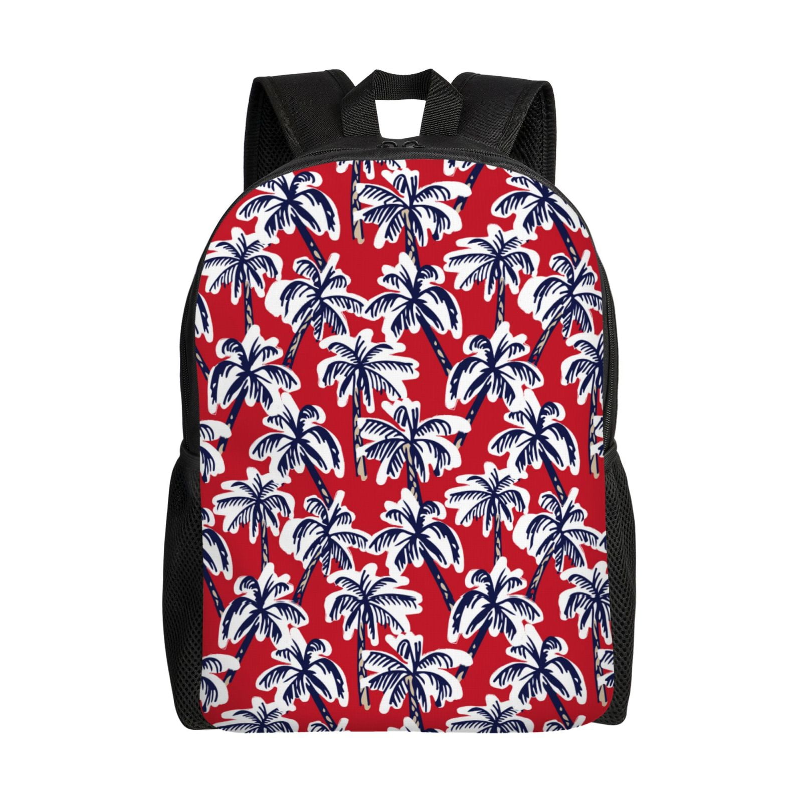 Fuzoiu Palm Tree Pattern on Red Print Laptop Backpack,Work Business ...