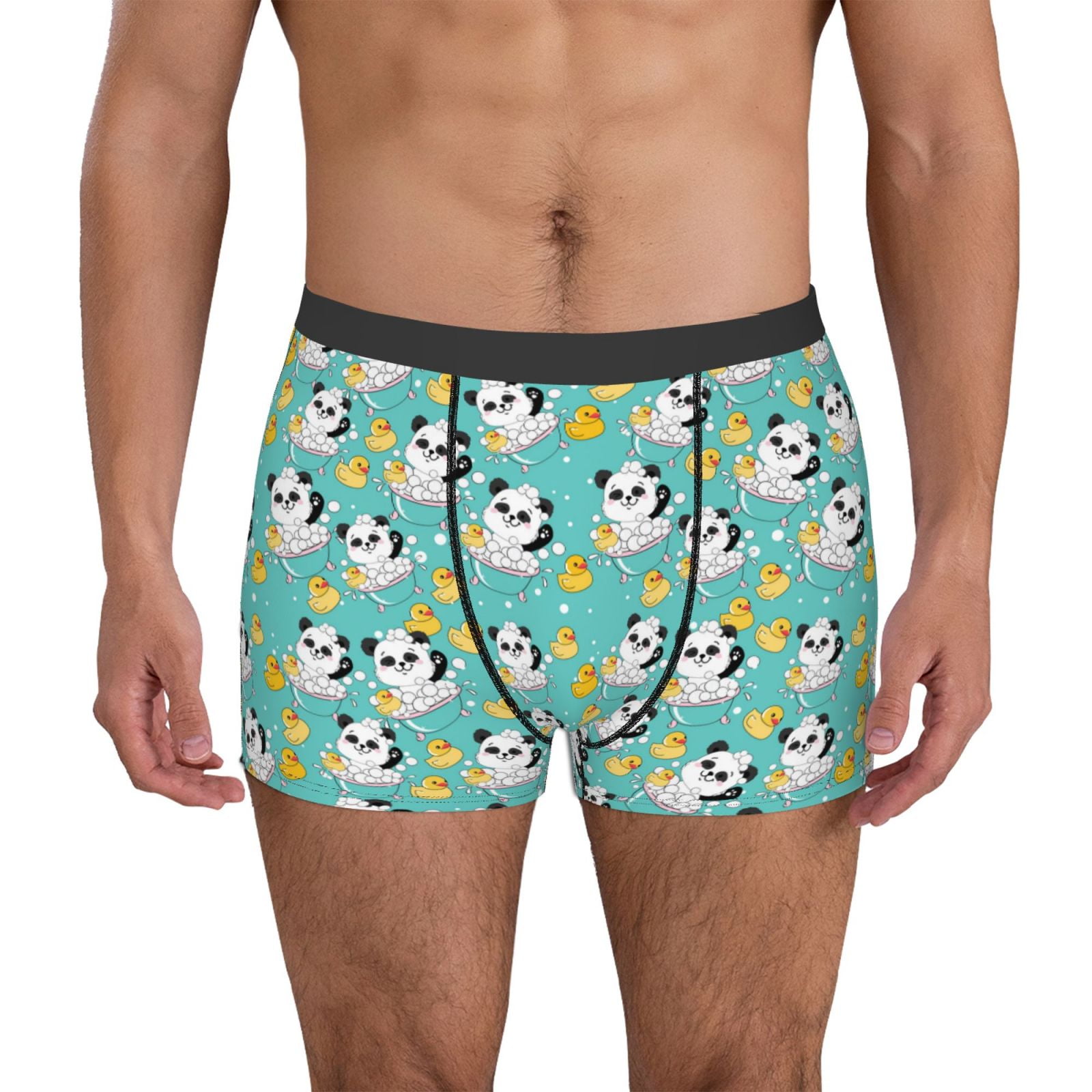 Fuzoiu Panda Bathing In The Bath Print Men's Ultra Breathable Underwear ...