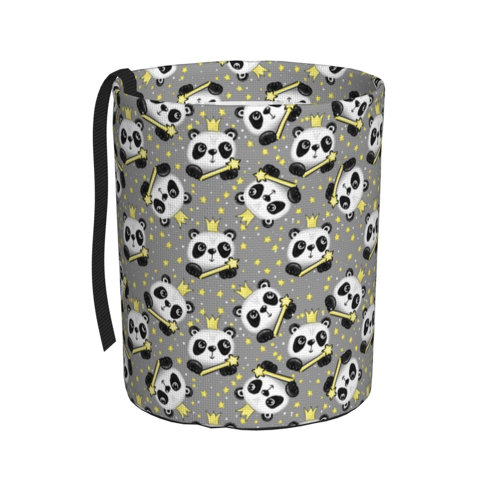 Fuzoiu Panda With Crown And Stars Print Car Trash Can,Leakproof Car ...