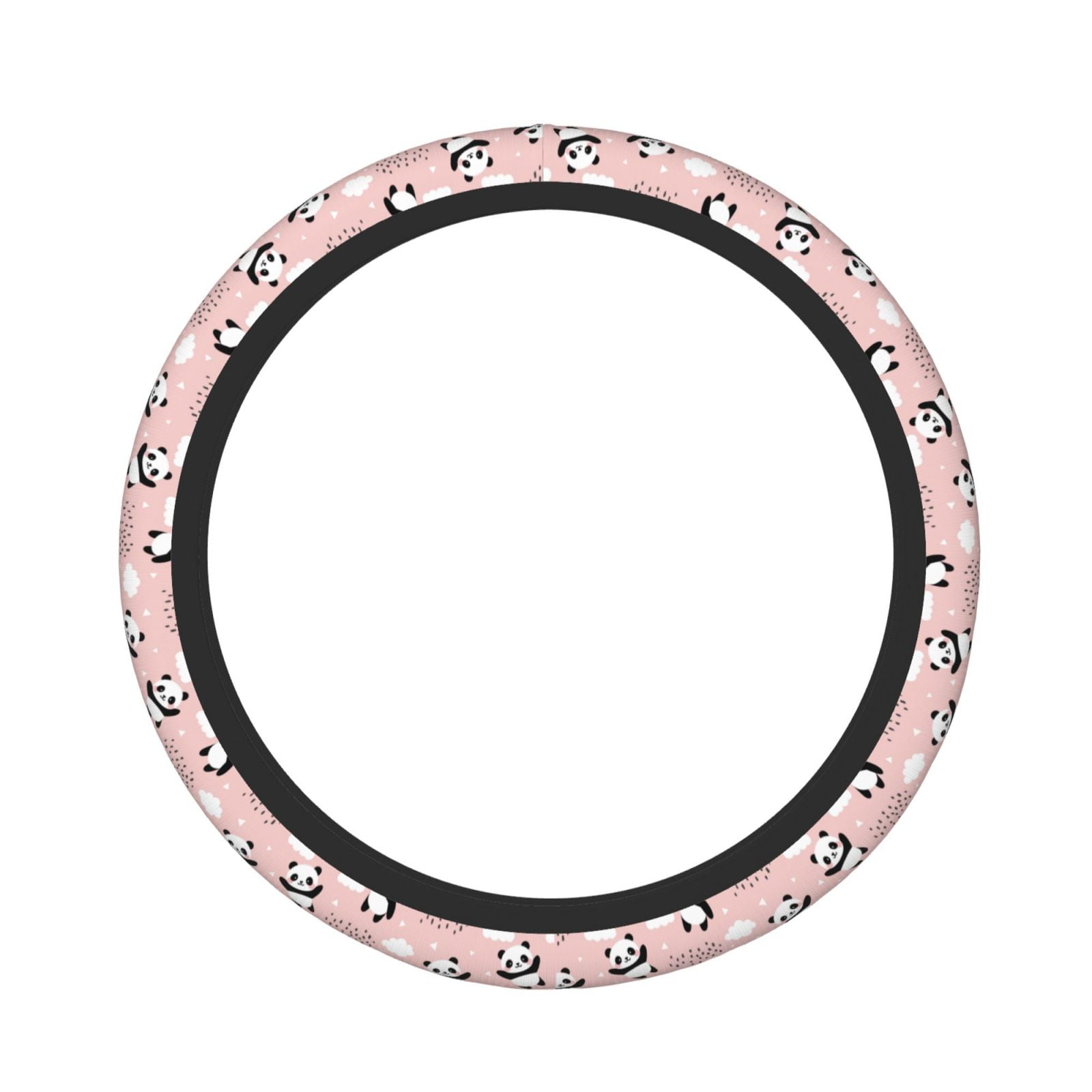 Fuzoiu Panda Print Elastic Stretch Steering Wheel Cover, Universal 15 ...