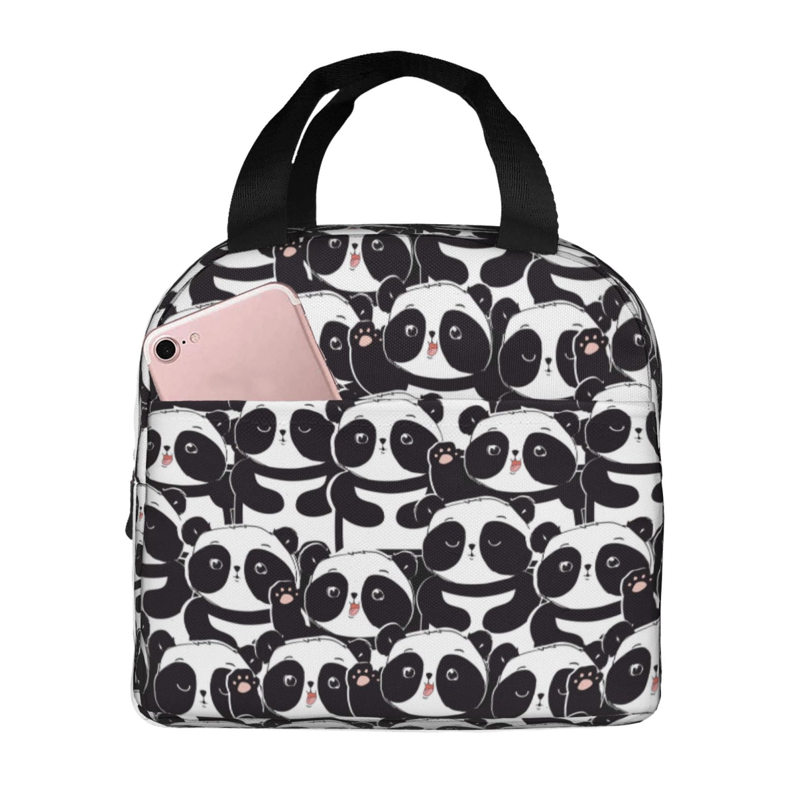 Fuzoiu Panda Print Lunch Bag for Women & Men,Adult Insulated Lunch Box ...