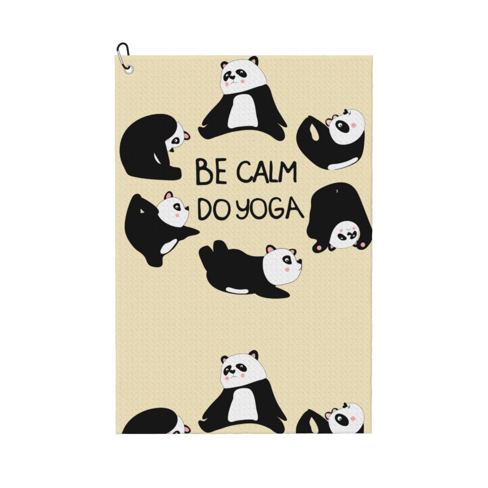 Fuzoiu Panda Doing Yoga Print Golf Towel, Microfiber Golf Towels for ...