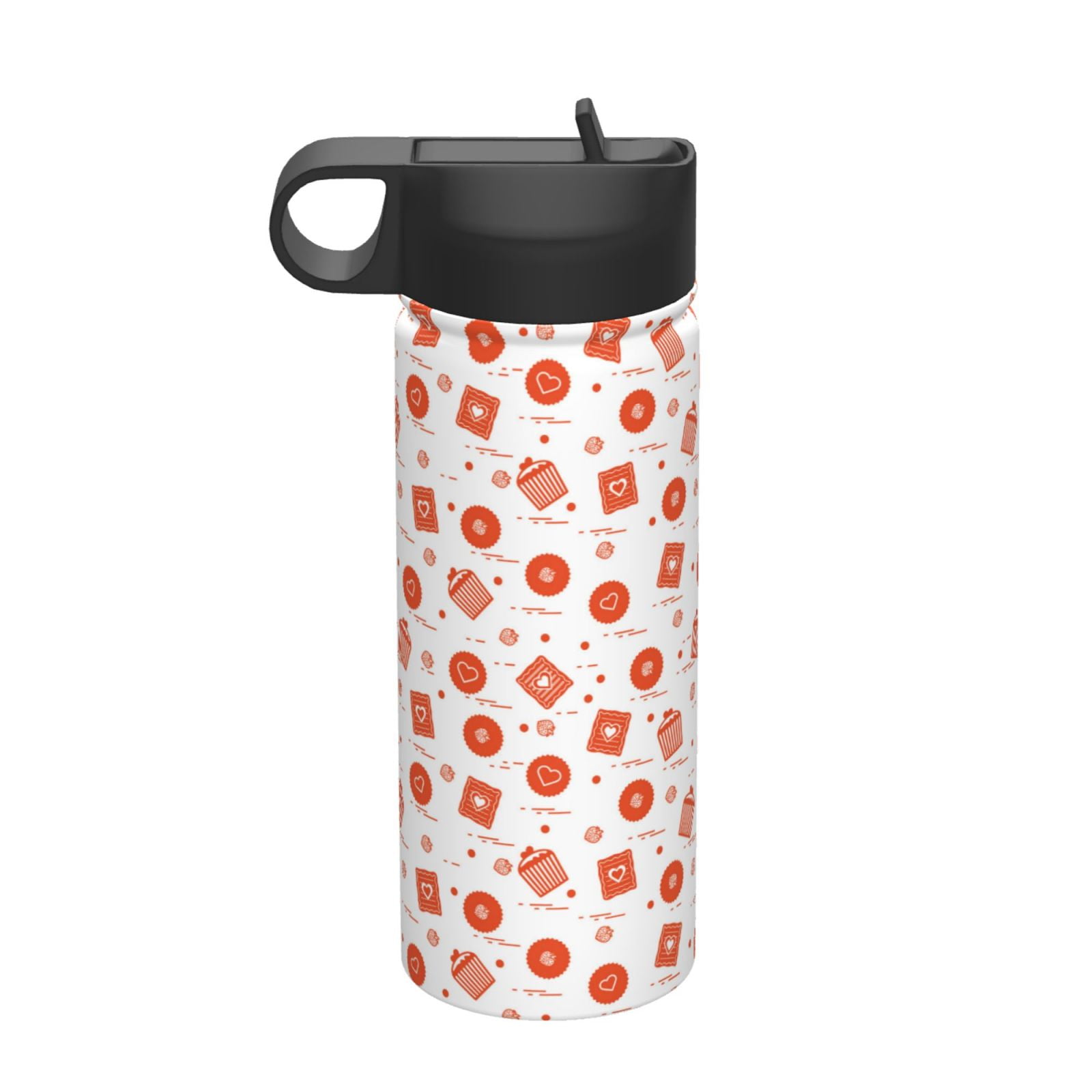 Fuzoiu Pastry Print 18oz Insulated Sports Kettle, Outdoor Sport Gym ...