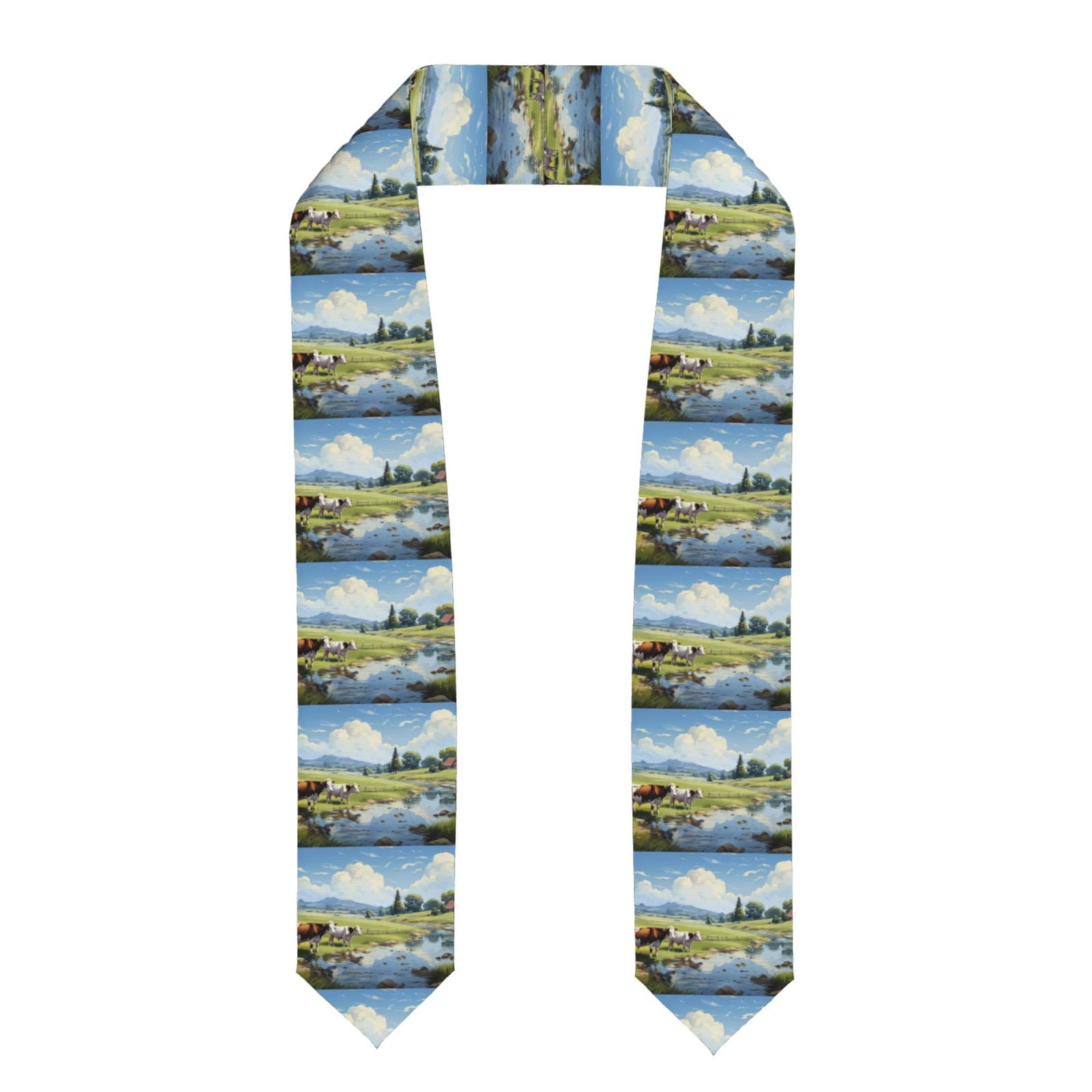 Fuzoiu Pasture Cow Print Graduation Sash,Graduation Stole,Unisex Adult ...