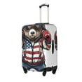 Fuzoiu Patriotic Boxing Bear Art Print Suitcase Cover,Washable Luggage ...