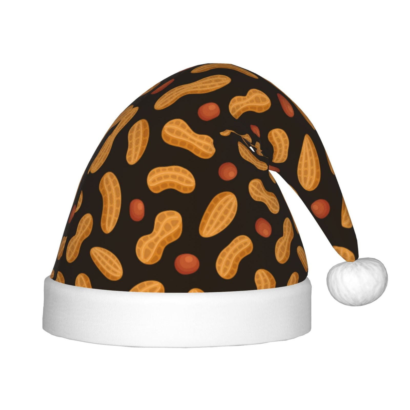 Fuzoiu Peanuts5 Print Santa Hat Christmas Hat for kids,Santa Hats with Pompom, Unisex Xmas ...