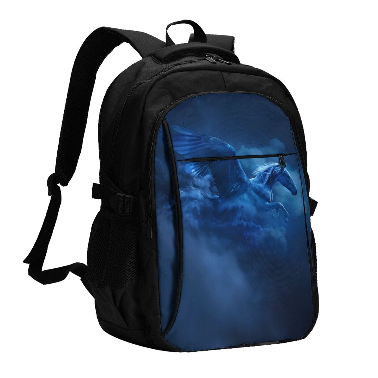 Fuzoiu Pegasus Night Sky Print USB Backpack with Charging Port,Laptop ...