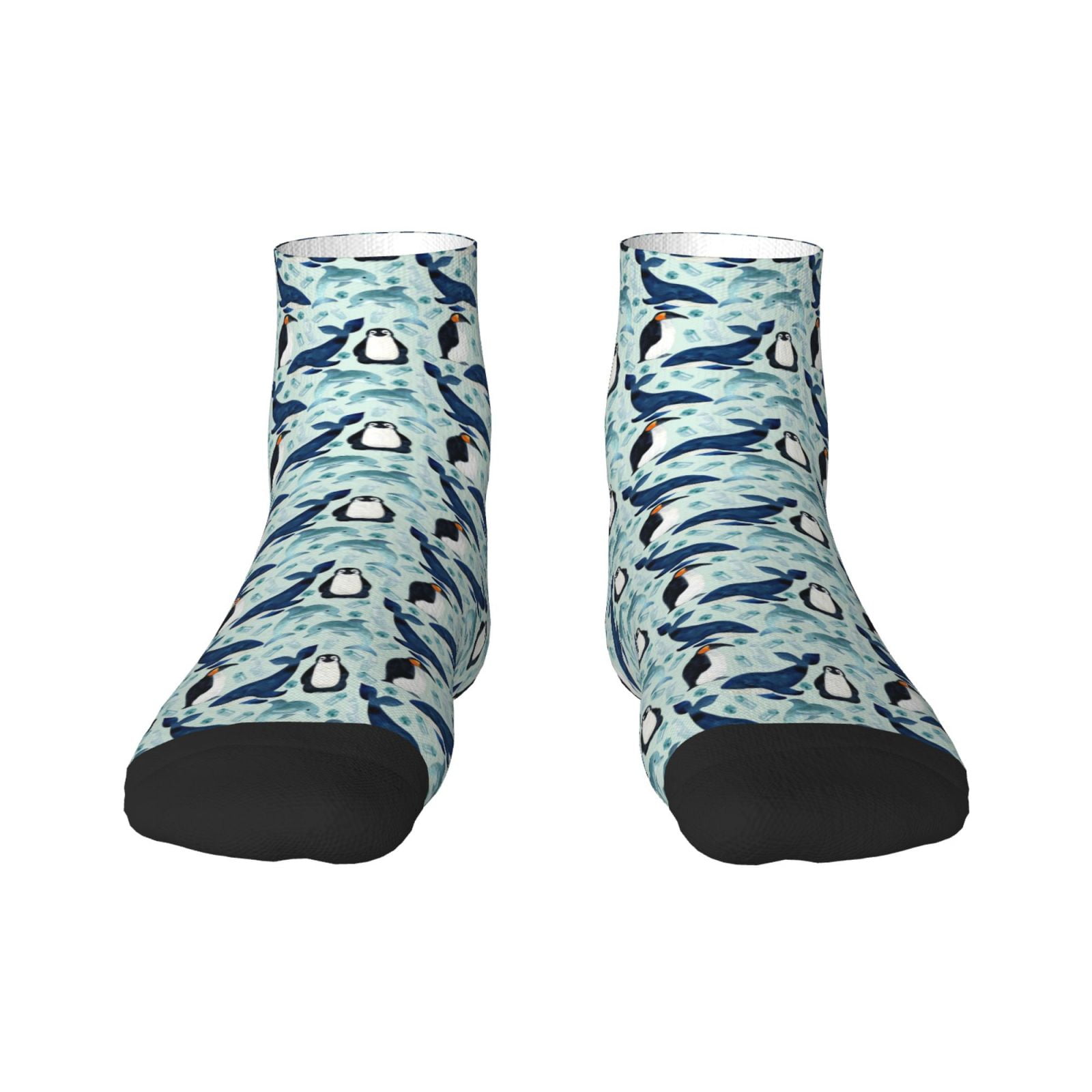 Fuzoiu Penguins Dolphins Whales Print Adult Socks, Crew Moisture ...