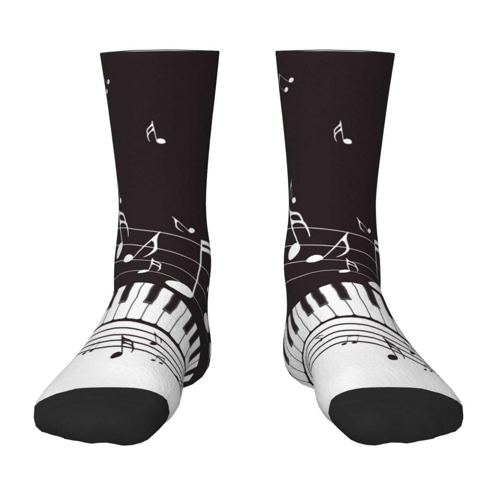 Fuzoiu Piano Keys With Musical Notes Print Kids Socks For Boys Girls ...