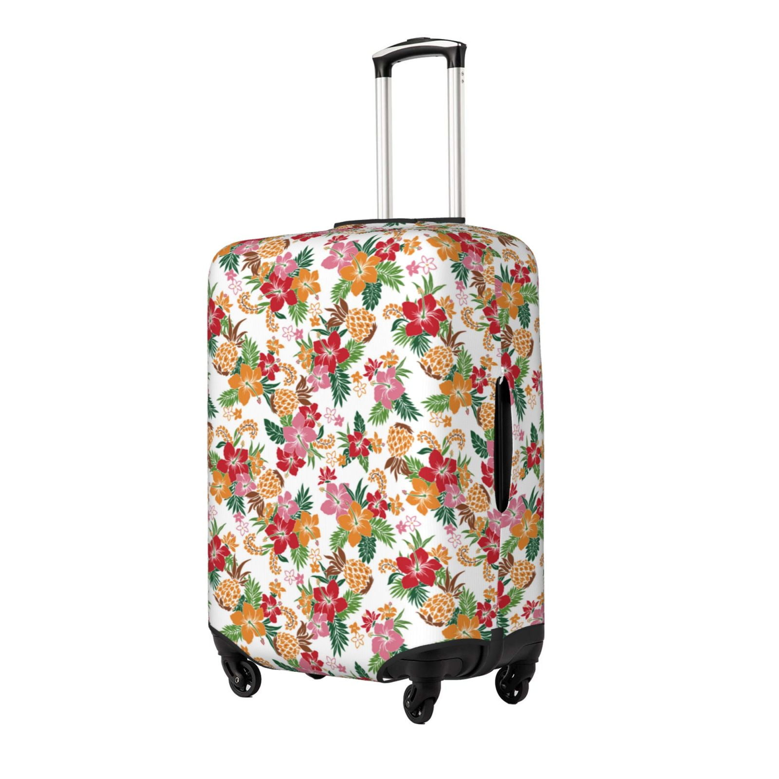 Fuzoiu Pineapple Flower Print Suitcase Cover,Washable Luggage Covers ...
