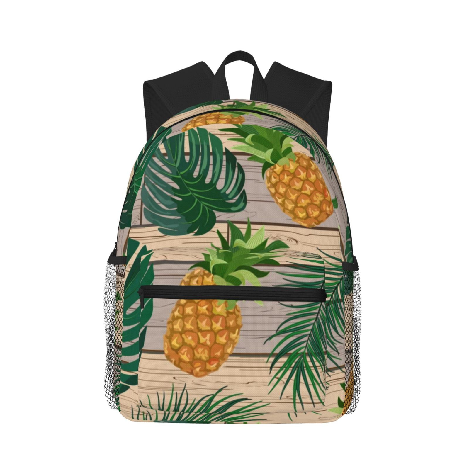 Fuzoiu Pineapples Palm Leaves Print School Backpack for Teens,Large ...