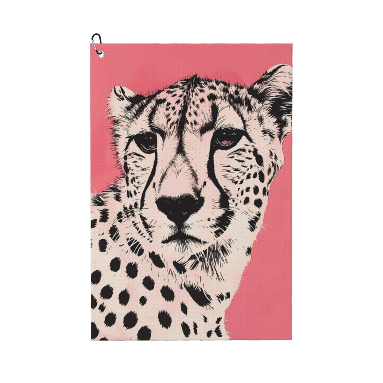 Fuzoiu Pink Cheetah Art Print Golf Towel, Microfiber Golf Towels for ...