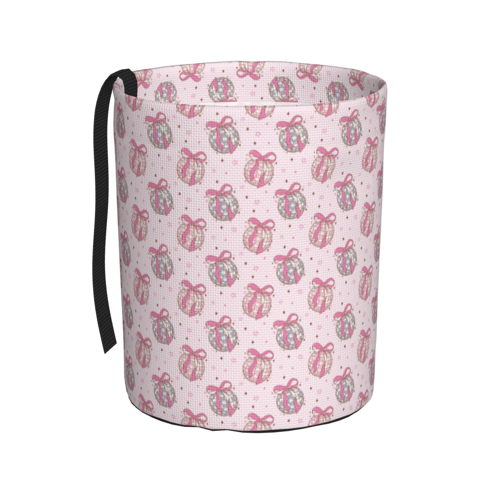Fuzoiu Pink Disco Ball Print Car Trash Can,Leakproof Car Trash Can ...