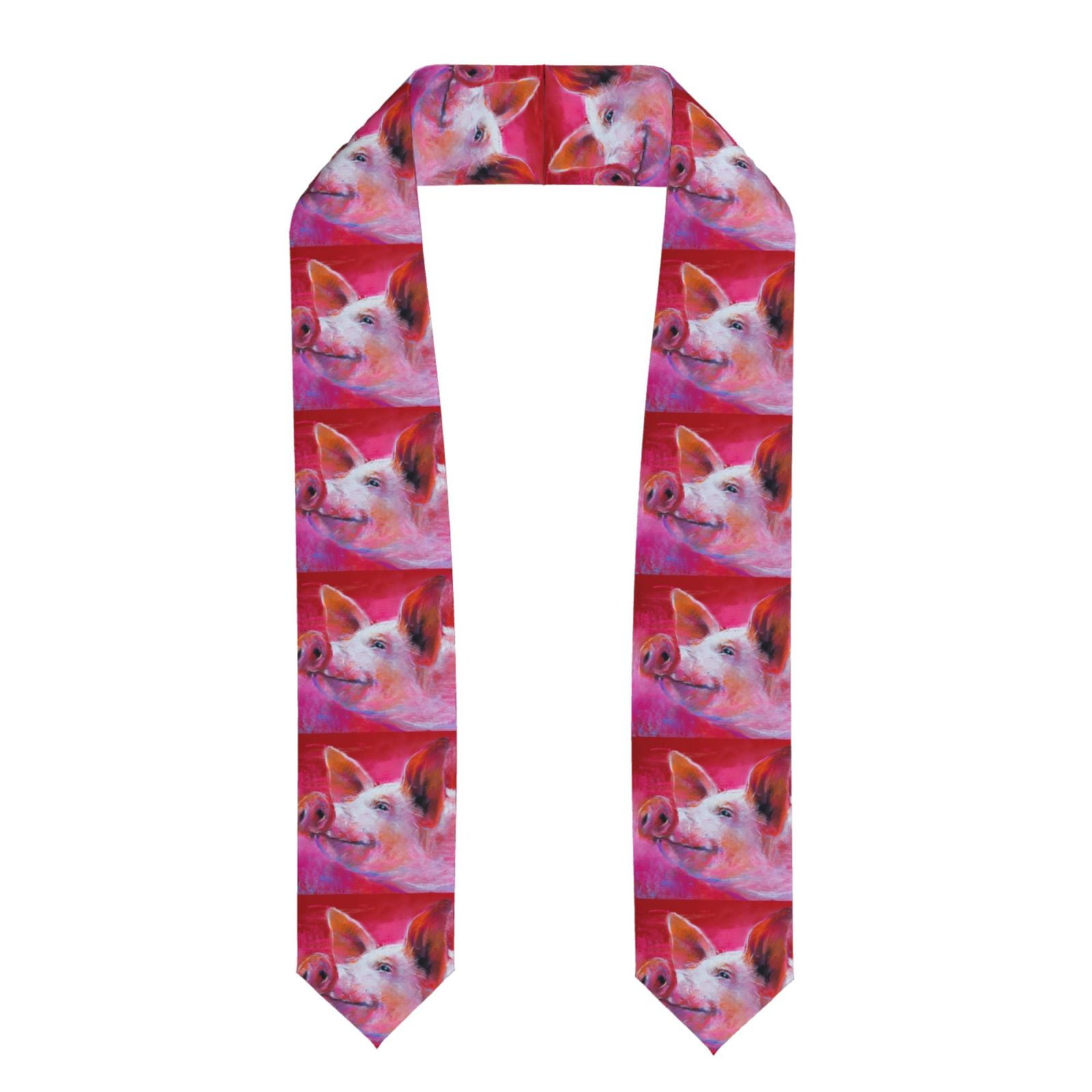 Fuzoiu Pink Pig Print Graduation Sash,Graduation Stole,Unisex Adult ...
