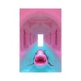 Fuzoiu Pink Shark Pool Fantasy Print Single Duplex Outlet Cover Plate ...