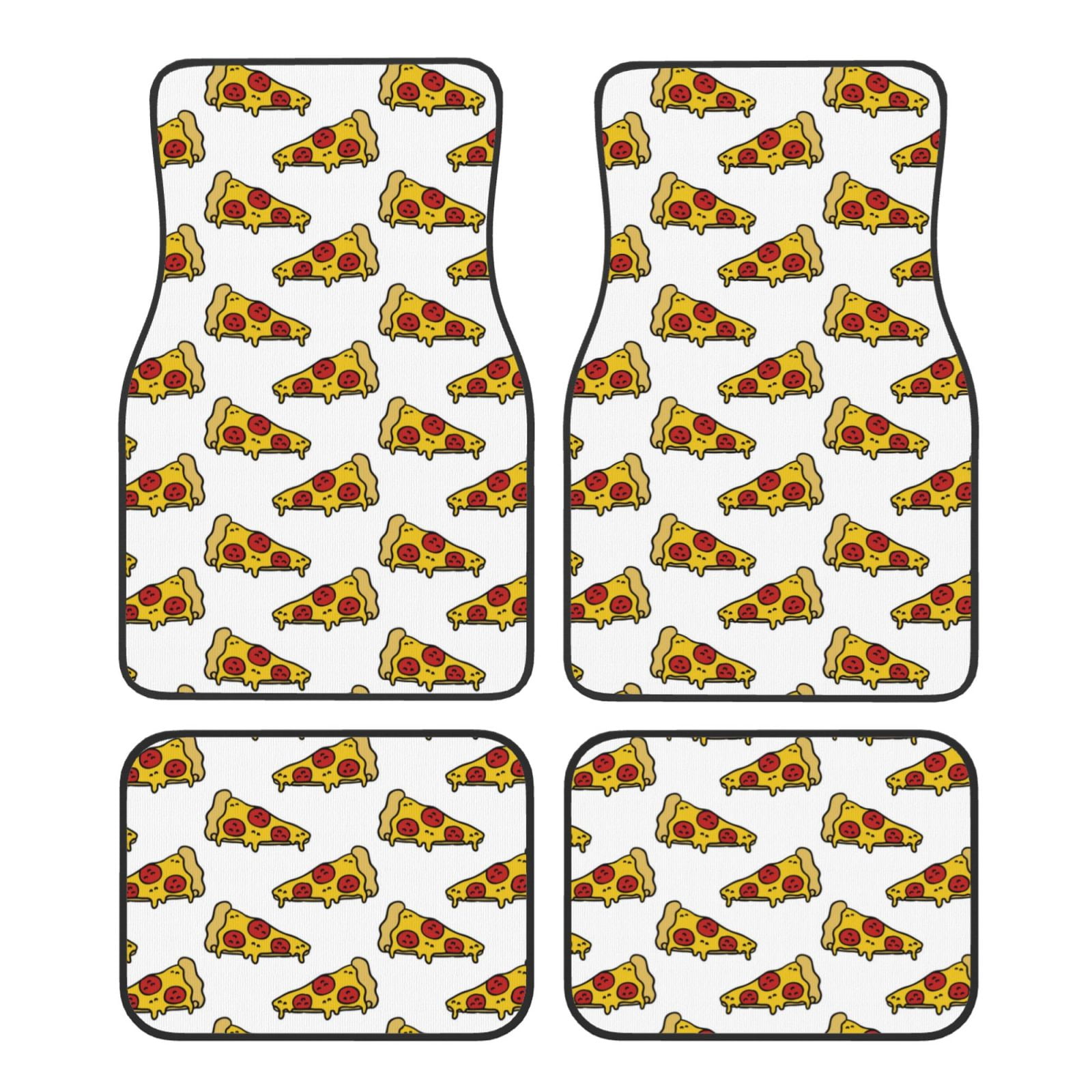 Fuzoiu Pizza Print Carpet Floor Mats for Car,Car Foot Mat Set,Universal ...
