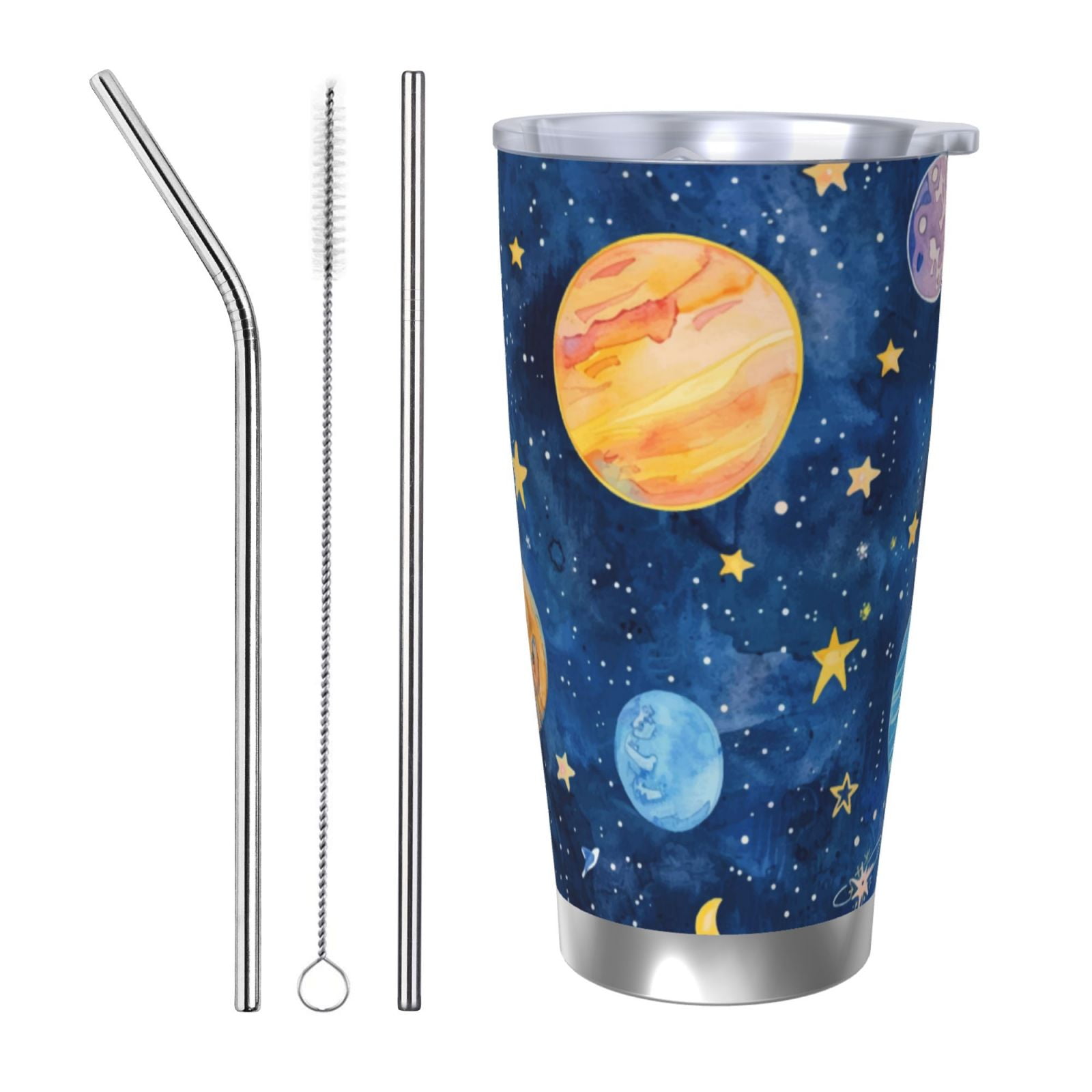 Fuzoiu Planets And Stars1 Print 20oz Tumbler, Stainless Steel Vacuum ...