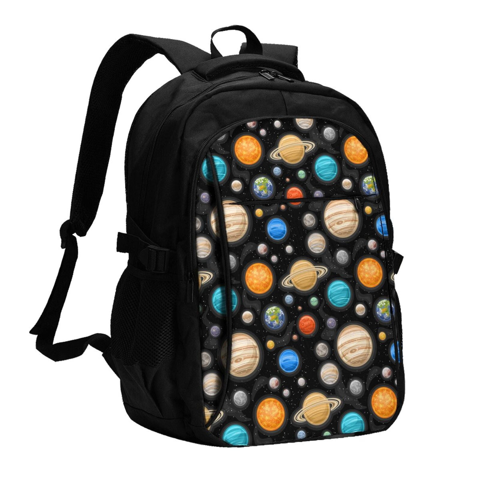 Fuzoiu Planets In Deep Space Print USB Backpack with Charging Port ...