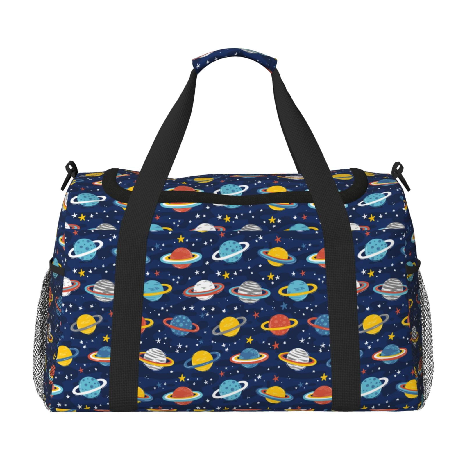 Fuzoiu Planets And Stars Print Travel Duffle Bag,Carry On Tote Bags ...