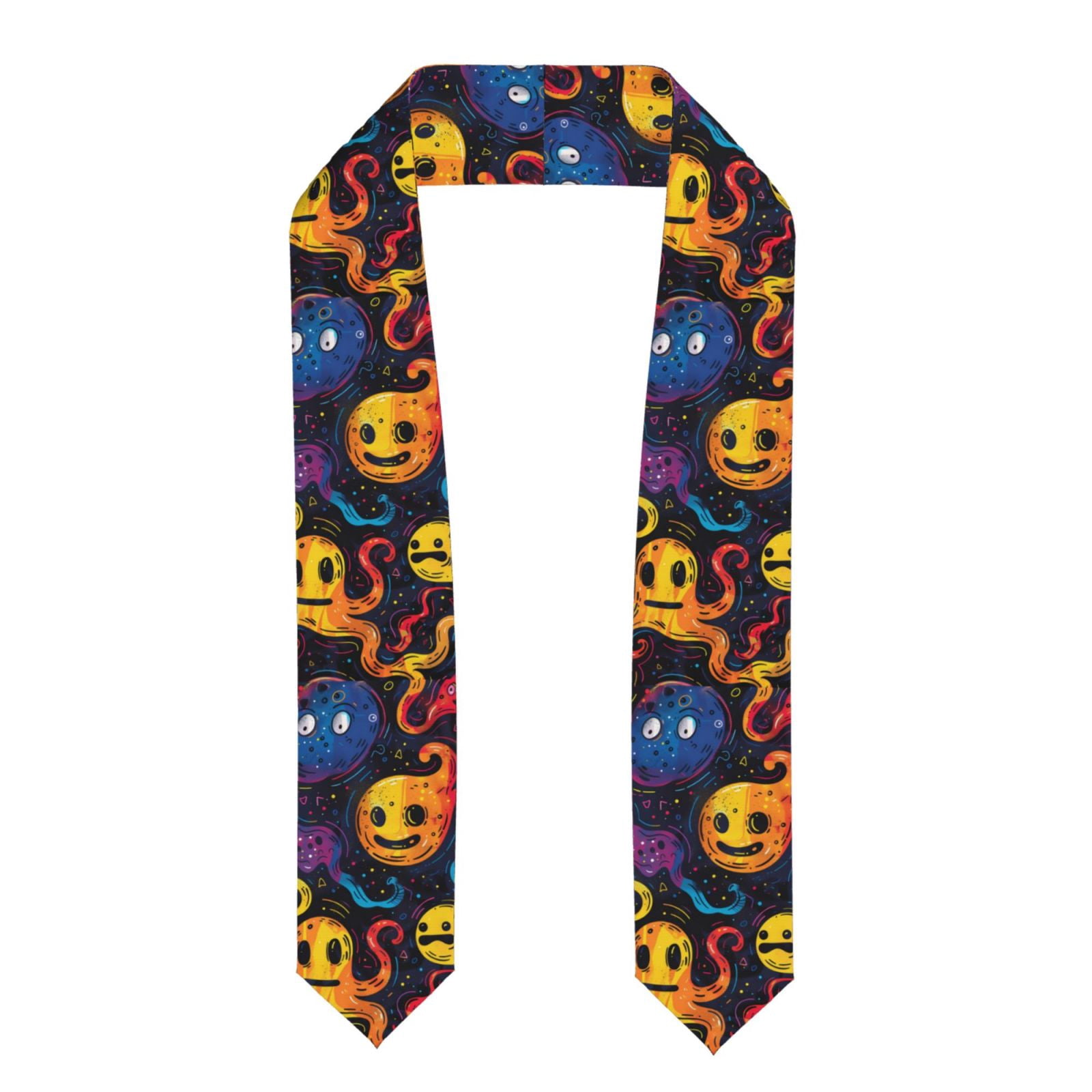 Fuzoiu Playful Ghosts Night Sky Print Graduation Sash,Graduation Stole ...