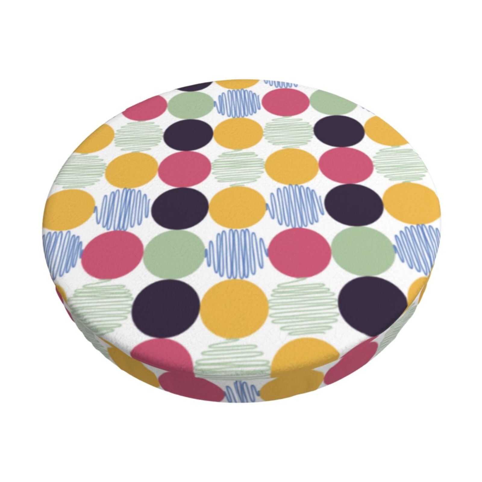 Fuzoiu Polka Dot Print Bar Stool Cushions, Super Breathable Round Bar ...